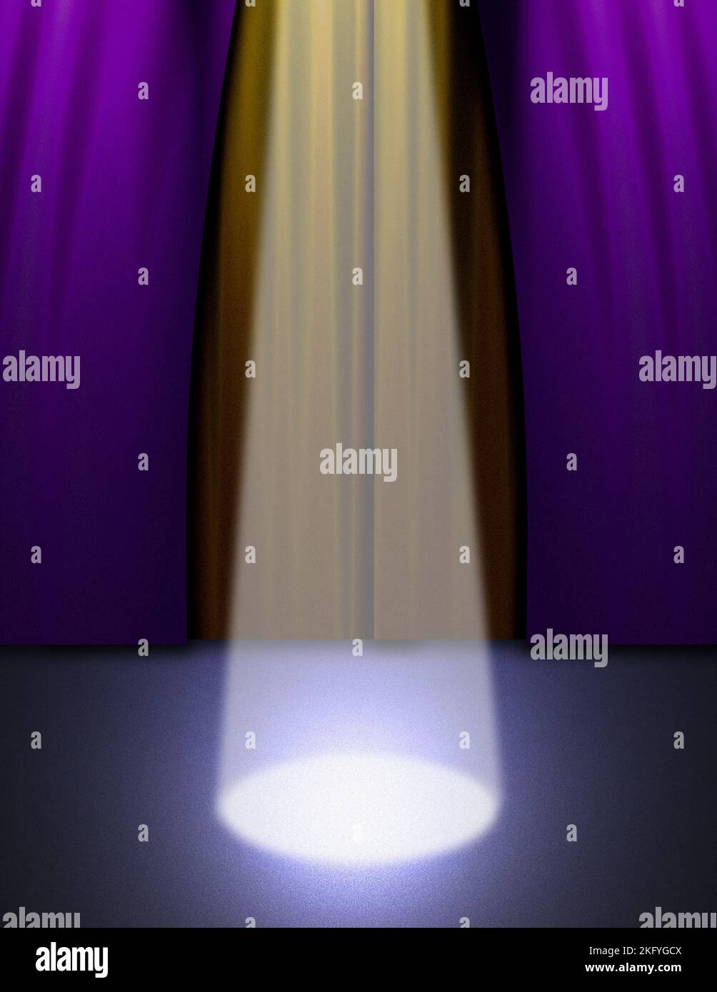 Beam of light on stage. 3D rendering Stock Photo - Alamy