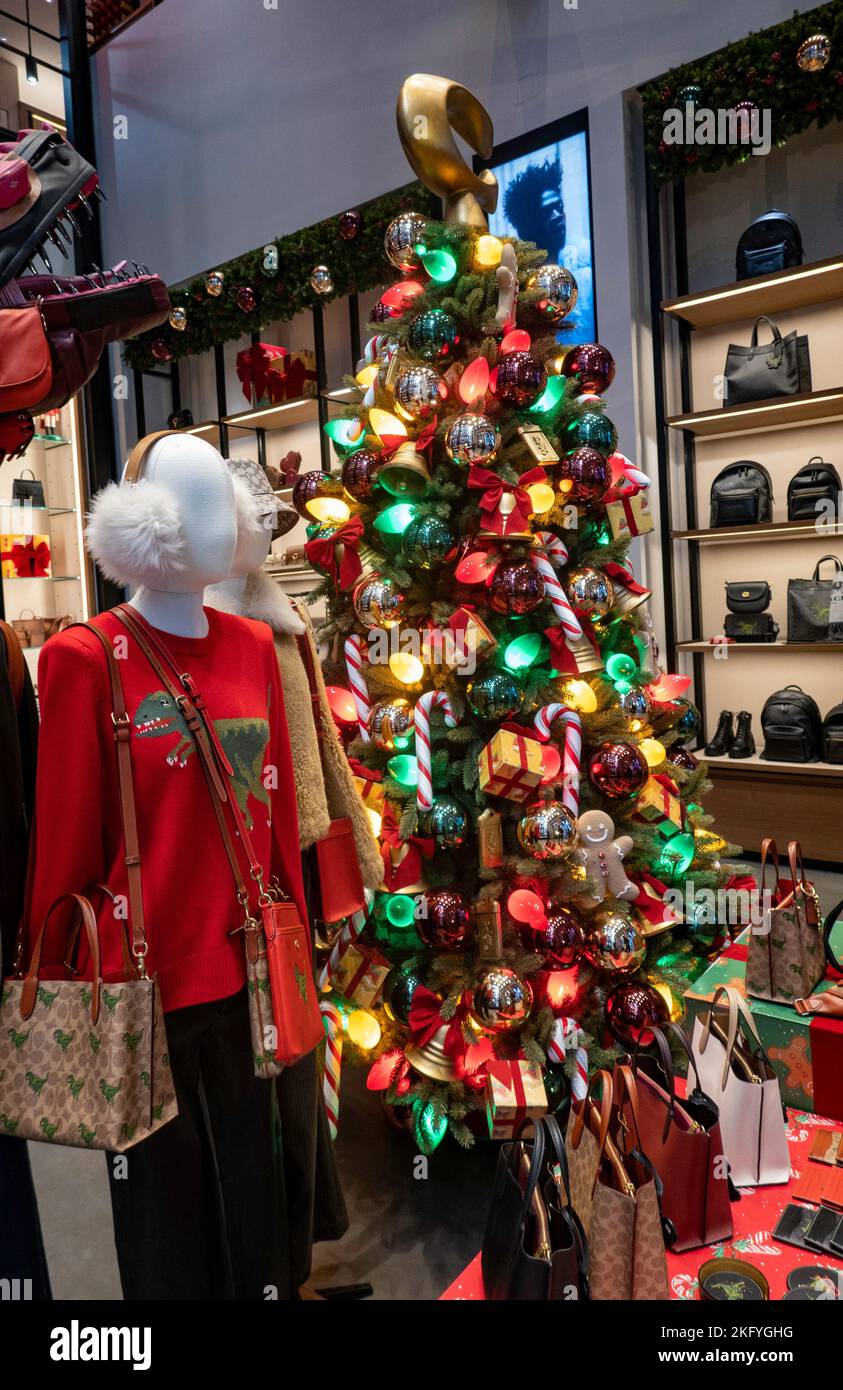 Coach is a high end fashion store on fifth Avenue, 2022, New York City ...