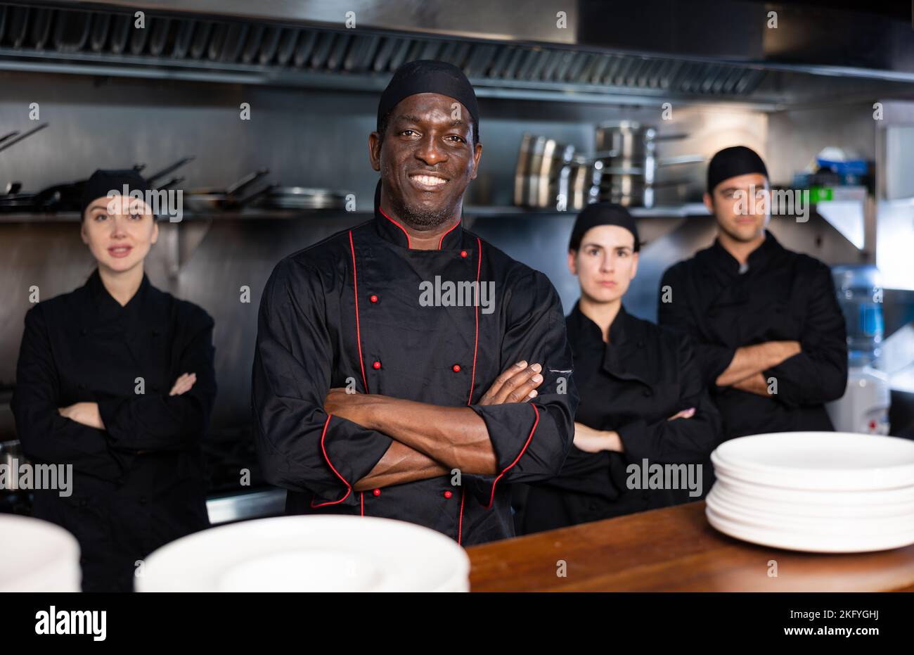 Chefs african male black female hi-res stock photography and images - Alamy
