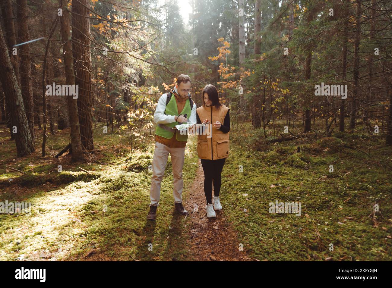 Volunteers of the Search and Rescue Team Dressed in a Signal Vest with ...