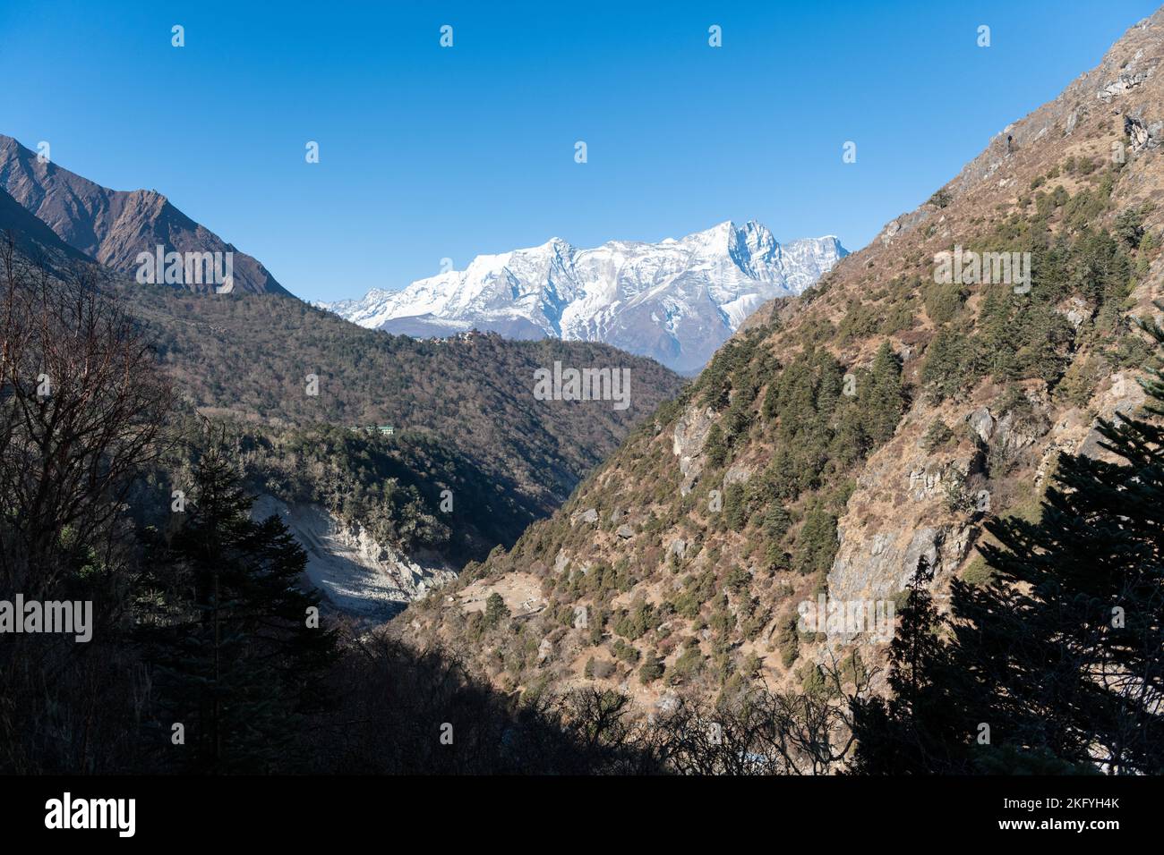 Panoramic view from Sarangkot Hill with Himalayan Mountains in ...