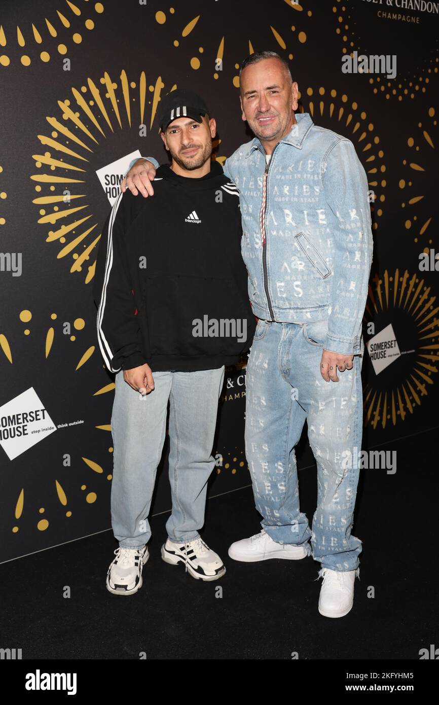 Stavros Agapiou and DJ Fat Tony attend Skate at Somerset House with ...