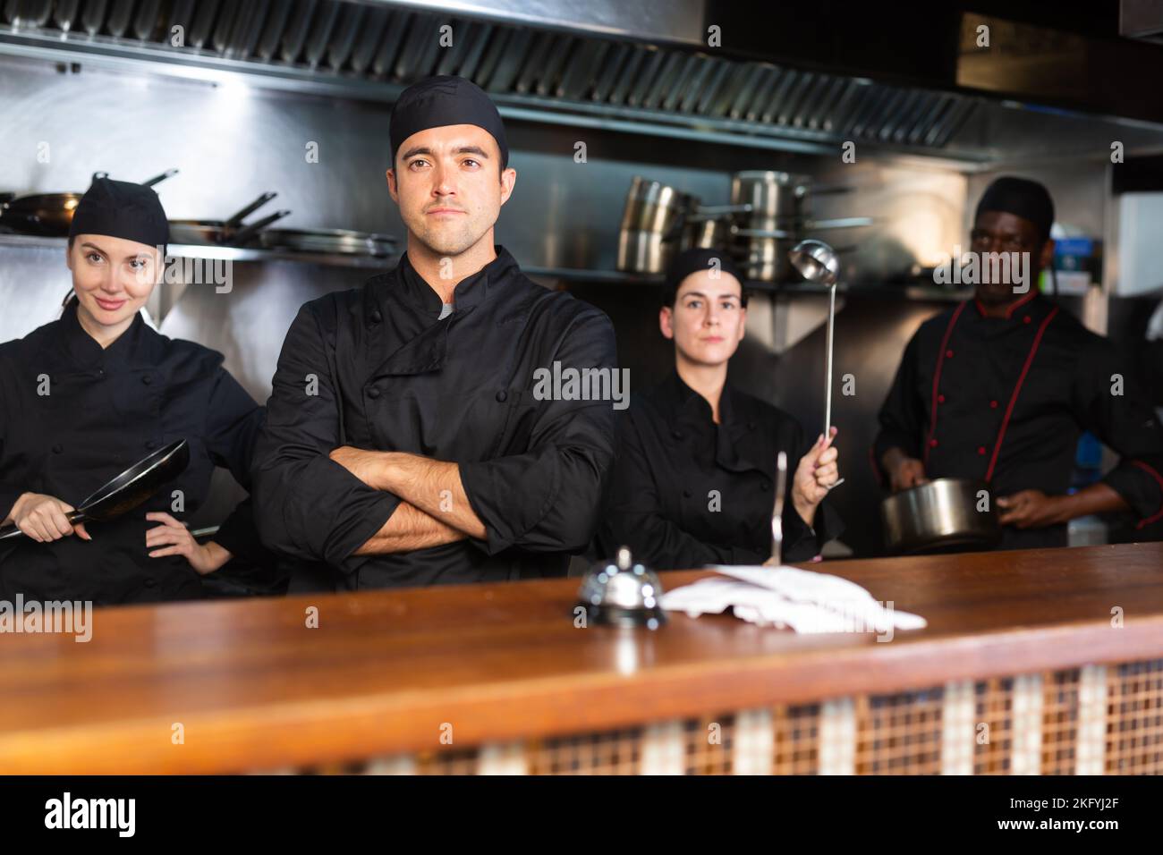 Skilled woman chef preparing hi-res stock photography and images - Alamy
