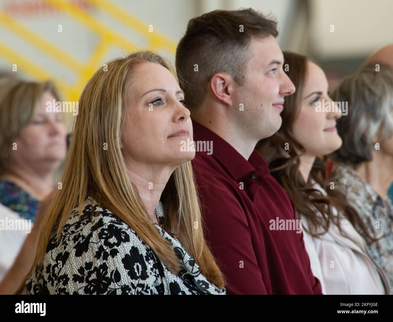 Brenda Boyd, wife of Chief Master Sgt. Marvin Boyd, and their two ...