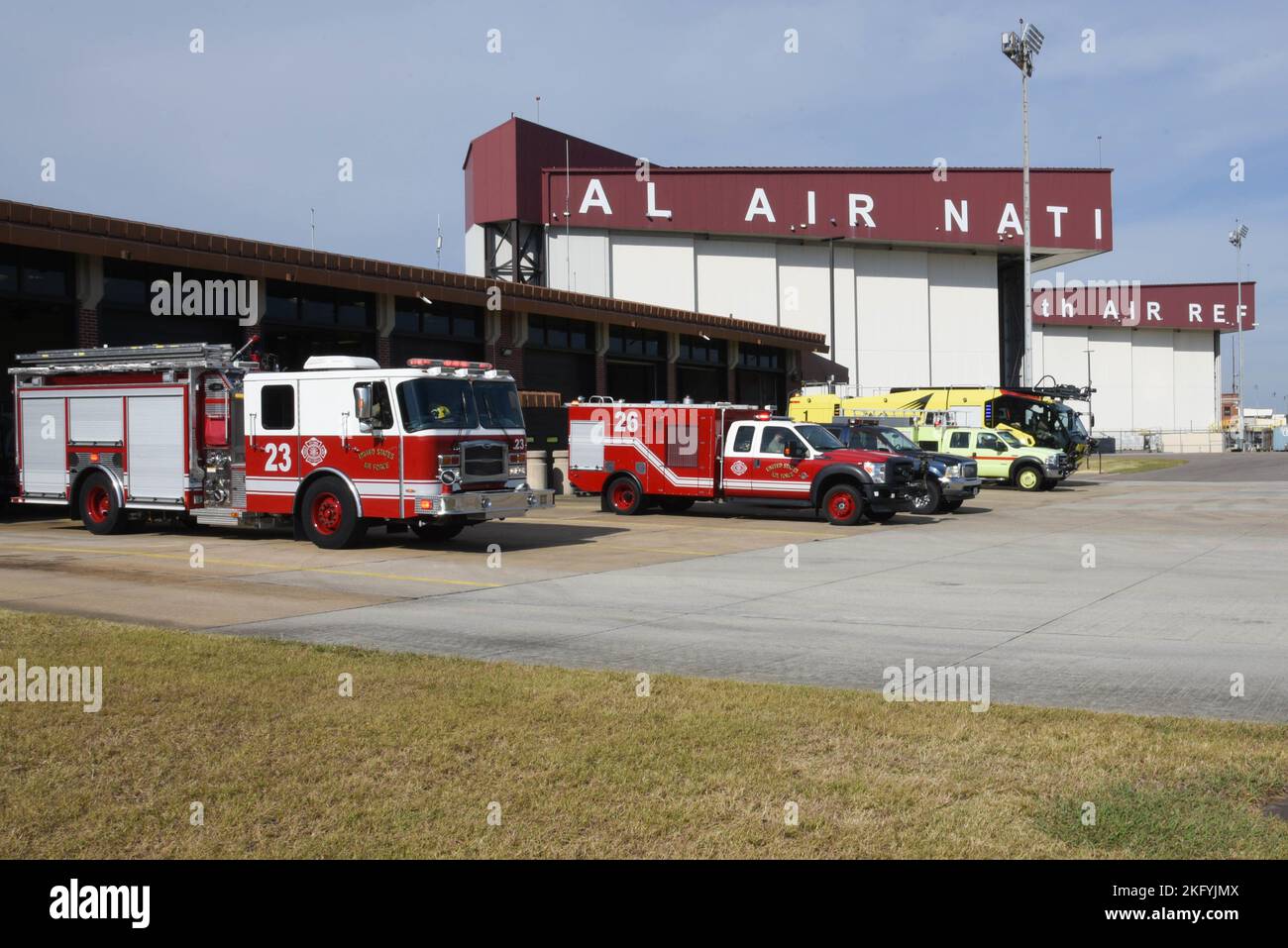 Members of the 117th Security Forces Squadron defend the flightline ...