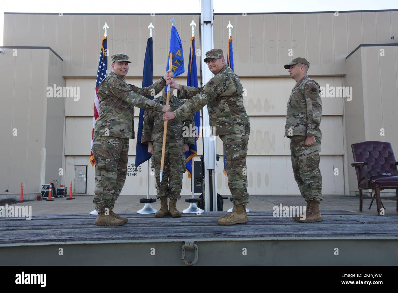 Chief Master Sgt. Scott Woods, 111th Attack Wing command chief master ...