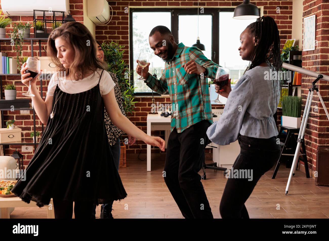 Funny people drinking dancing hi-res stock photography and images - Alamy