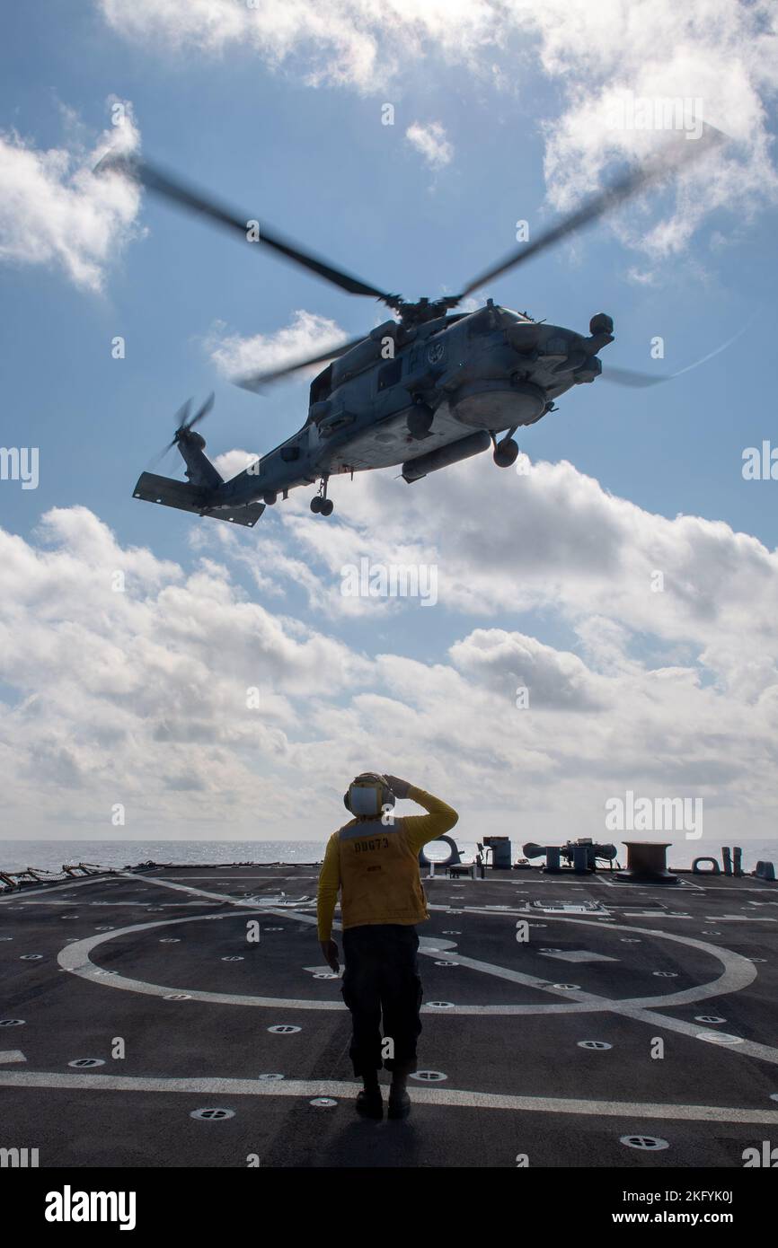 221015-N-SN516-1199 PACIFIC OCEAN (Oct. 15, 2022) U.S. Navy Boatswain's ...