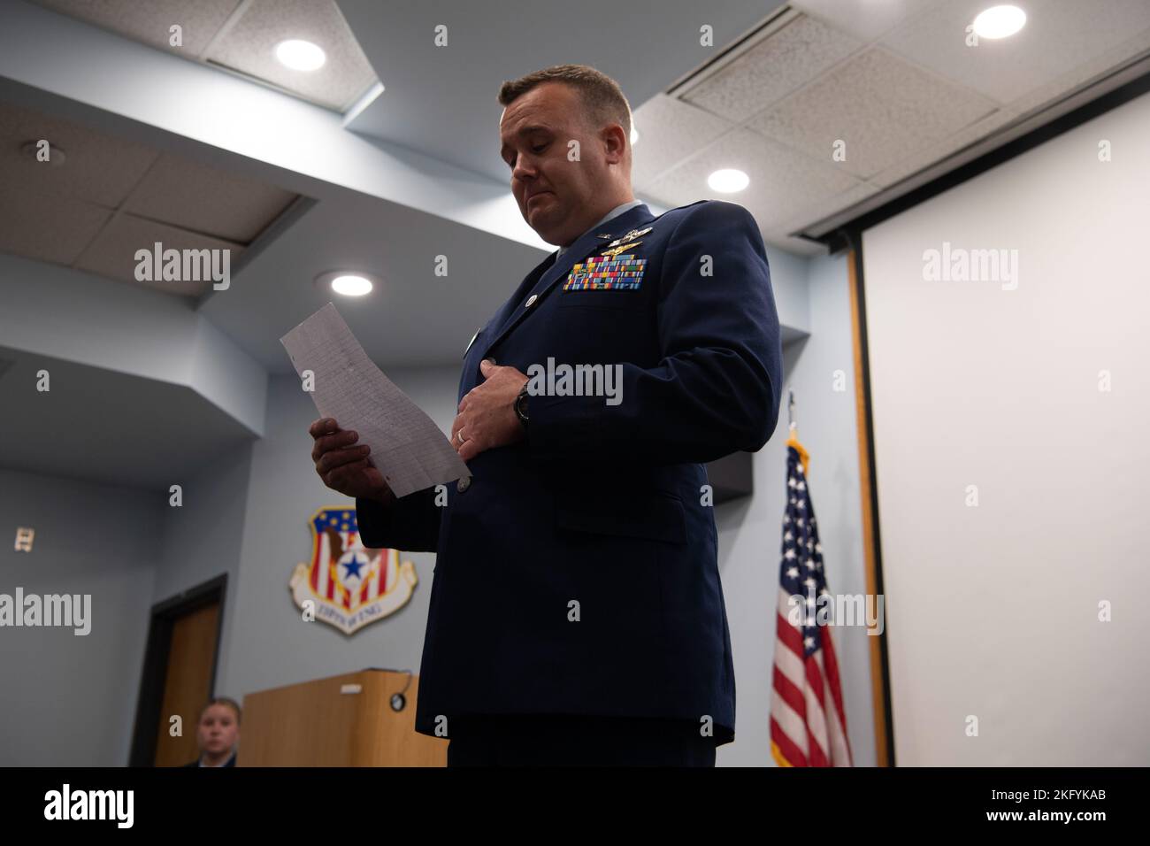 U.S. Air Force Lt. Col. Edward Cunningham, 110th Wing chief of safety ...
