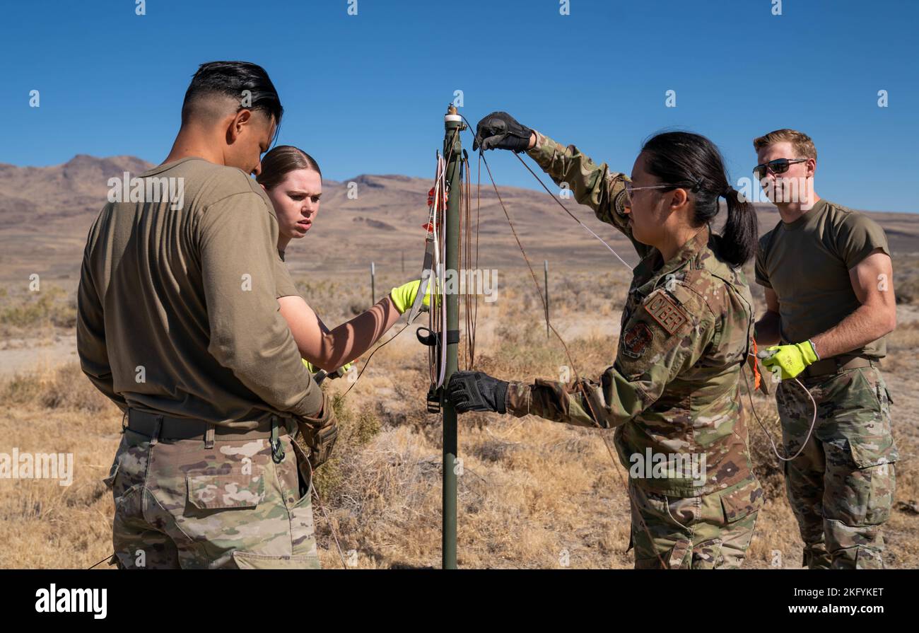 Airmen with the 152nd Communications Flight set up communications ...