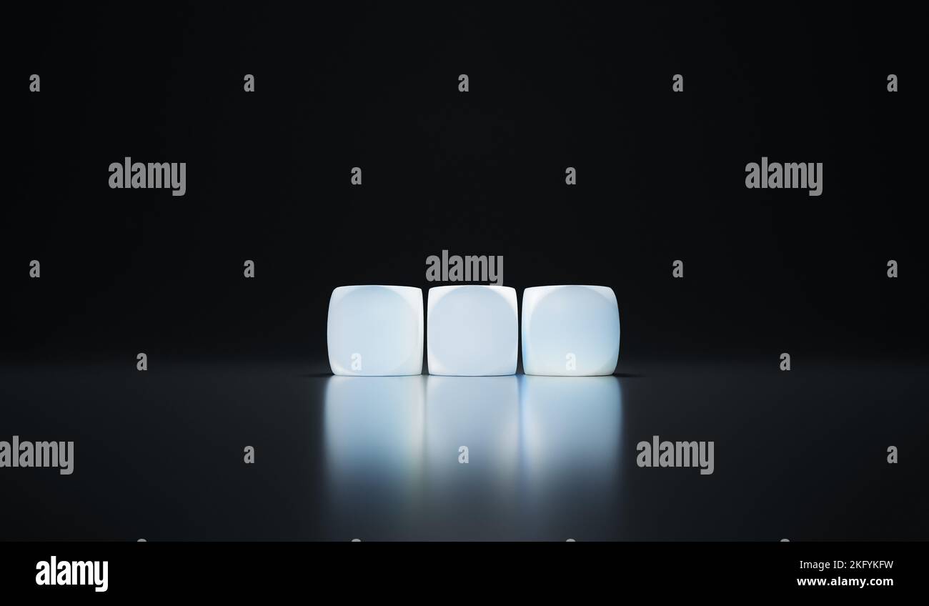 Lightbox, backlit letter cubes with blank space for letters on black ...