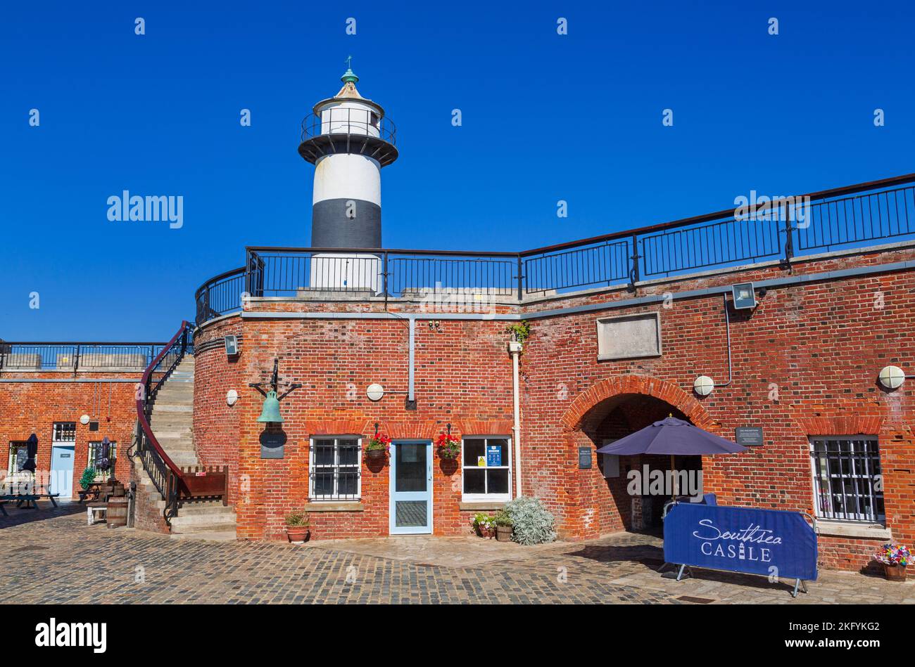 Southsea Castle Lighthouse, Portsmouth, Hampshire,England, United ...