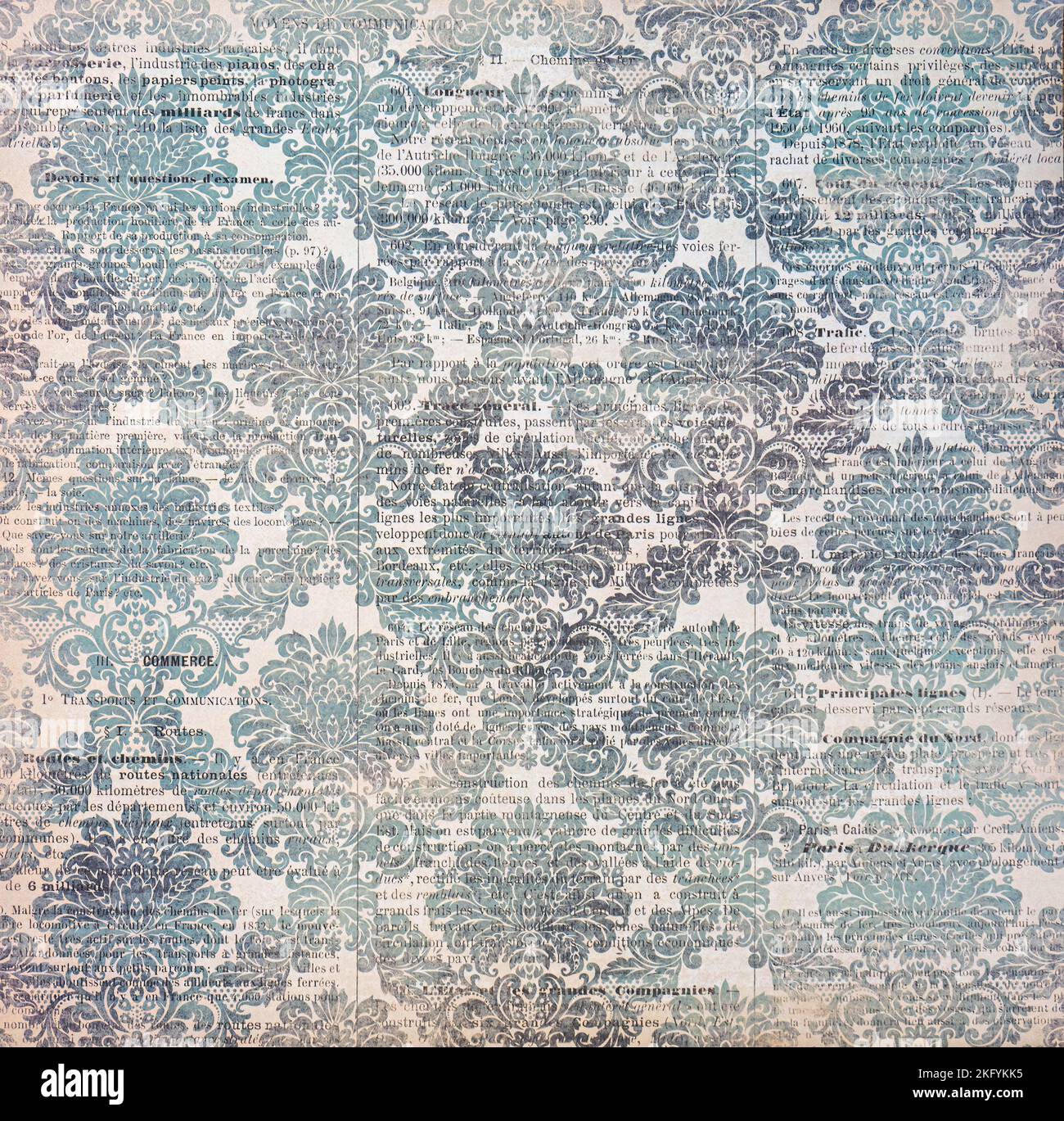 Simple repeating floral background with faded text illustration Stock ...