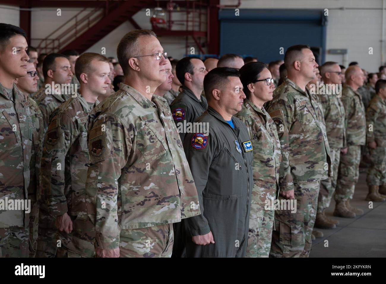Airmen and commanders from across the 152nd Airlift Wing attend an ...