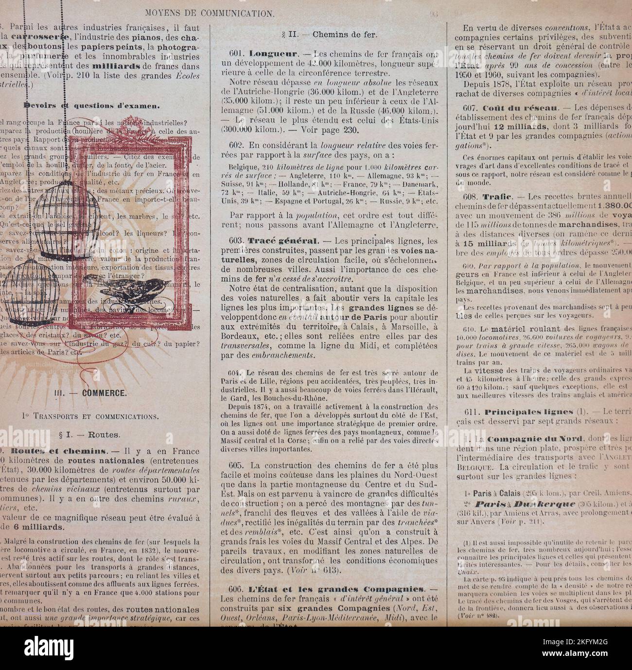 Text script based background with french theme illustration Stock Photo ...