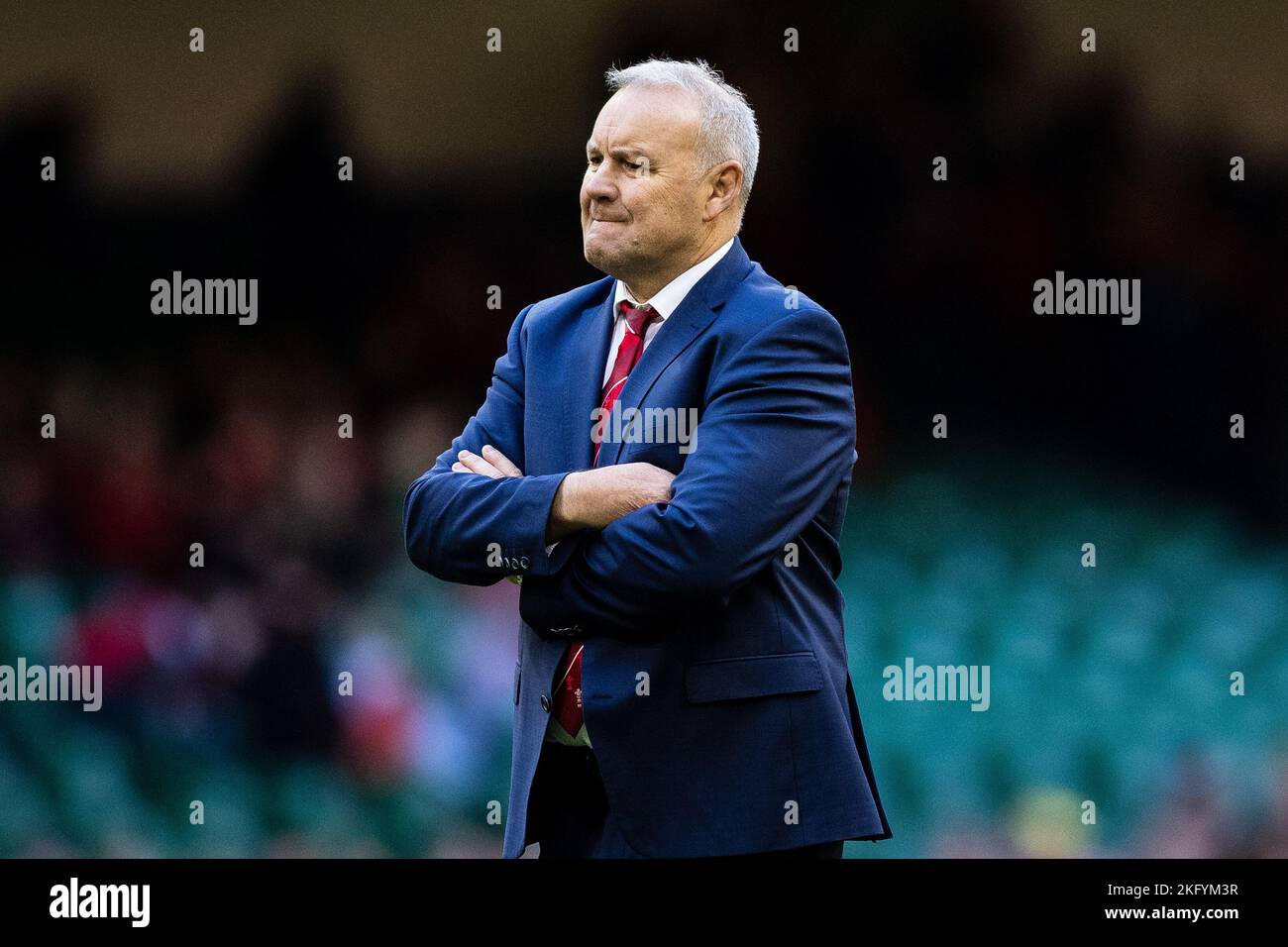 Head Coach Wayne Pivac of Wales during the 2022 Autumn Nations Series ...