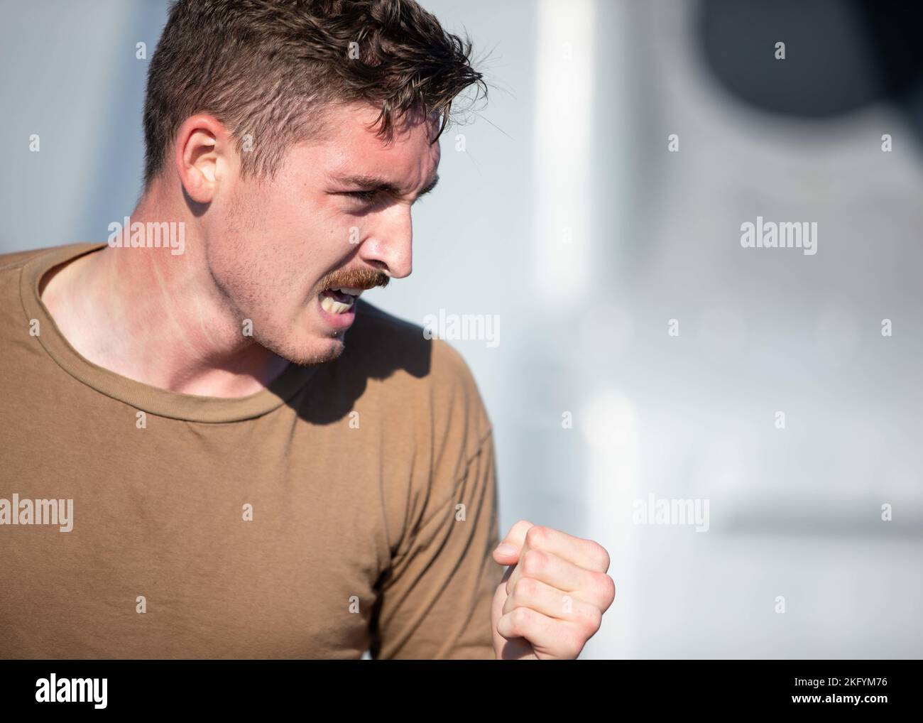 221015-N-LK647-1526 ATLANTIC OCEAN—Ens. Dane Hamilton, an admin officer ...