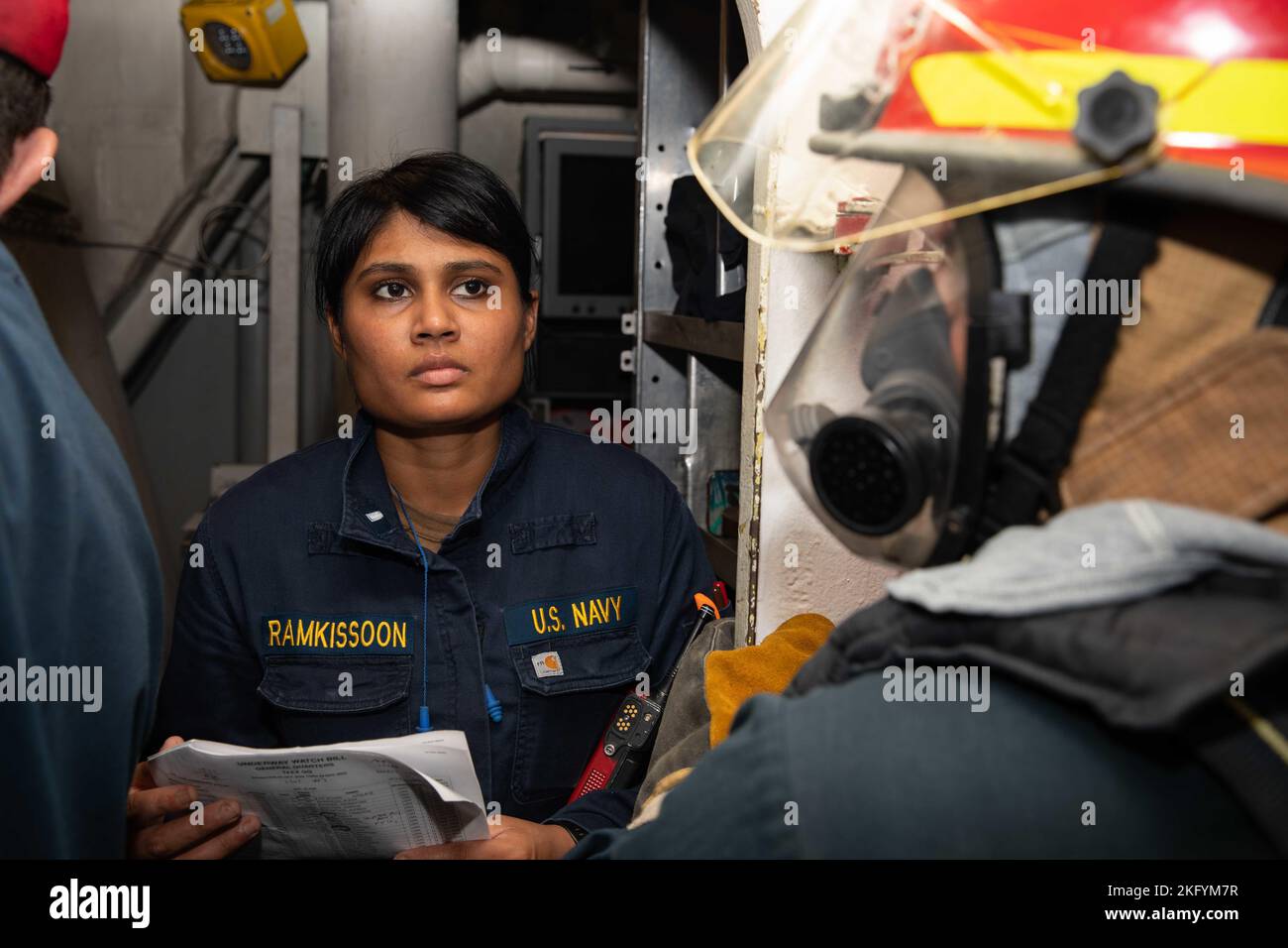 221015-N-LK647-1103 ATLANTIC OCEAN—Lt. j.g. Melissa Ramkissoon, left ...