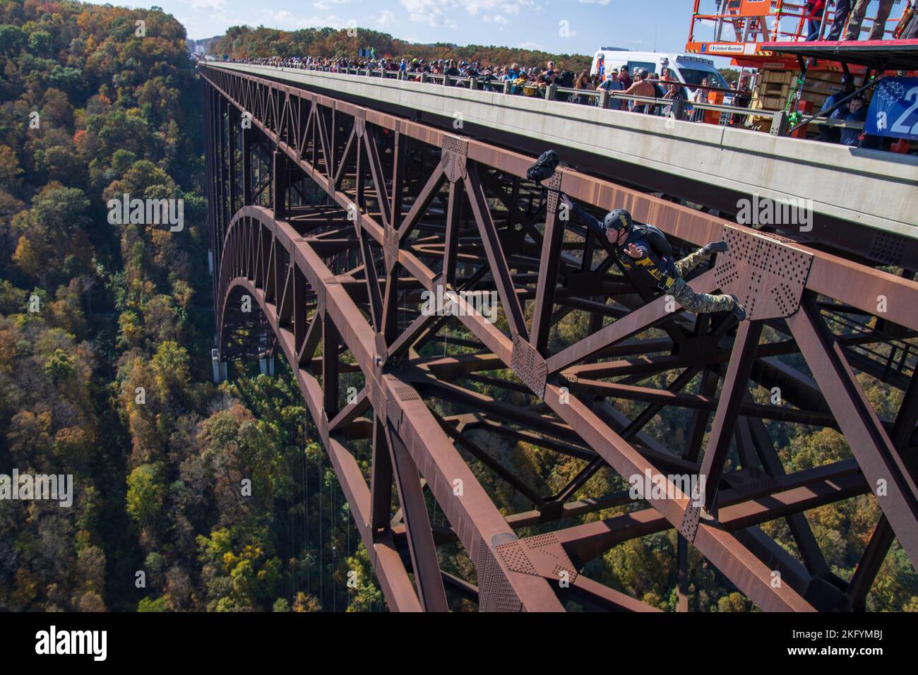 Sgt. 1st Class Reese Pendleton of the U.S. Army Parachute Team makes a ...