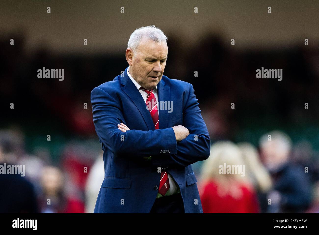 Head Coach Wayne Pivac of Wales during the 2022 Autumn Nations Series ...