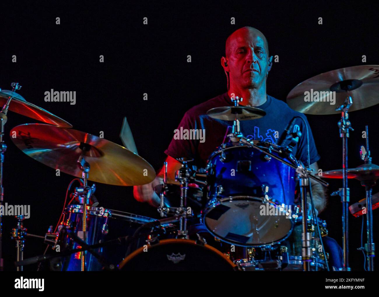 U.S. Air Force Master Sgt. Adam Green, a drummer with the AFCENT Band ...