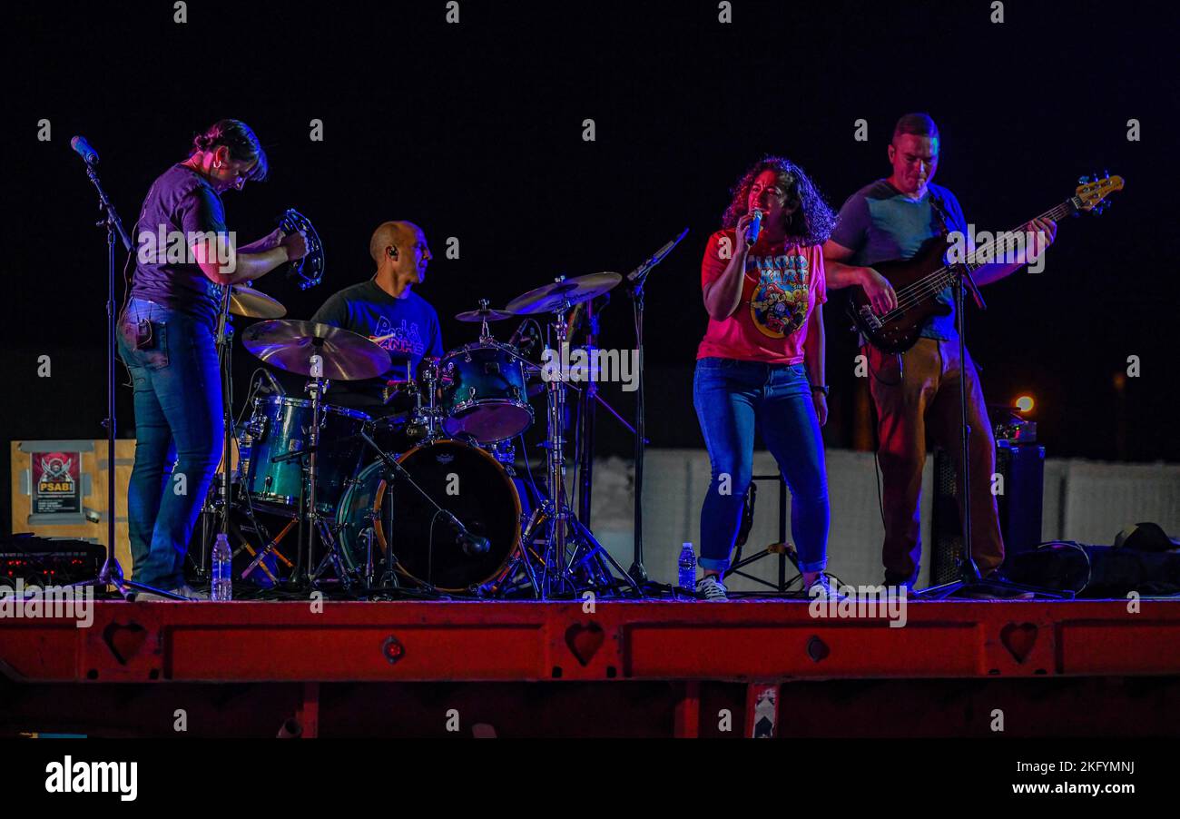 The AFCENT Band plays a set at Prince Sultan Air Base, Kingdom of Saudi ...