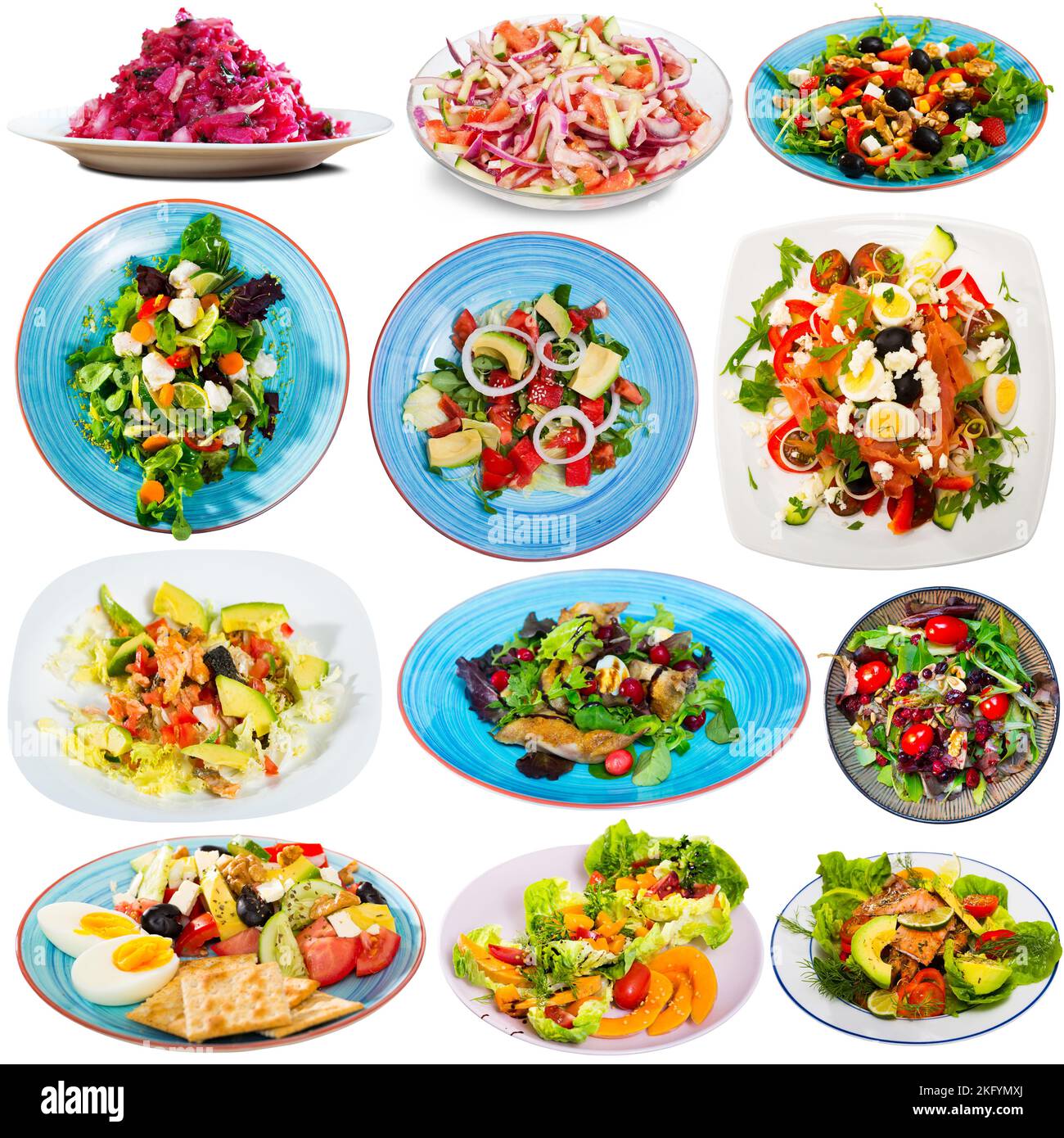 Set of various salads Stock Photo - Alamy