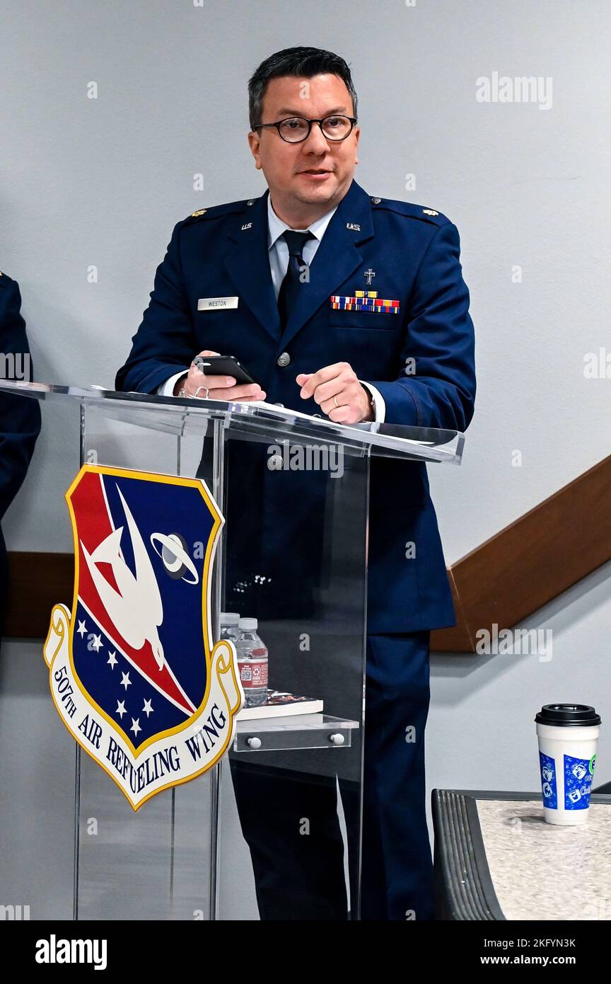 Chaplain (Maj.) John Weston, 507th Air Refueling Wing chapel staff ...