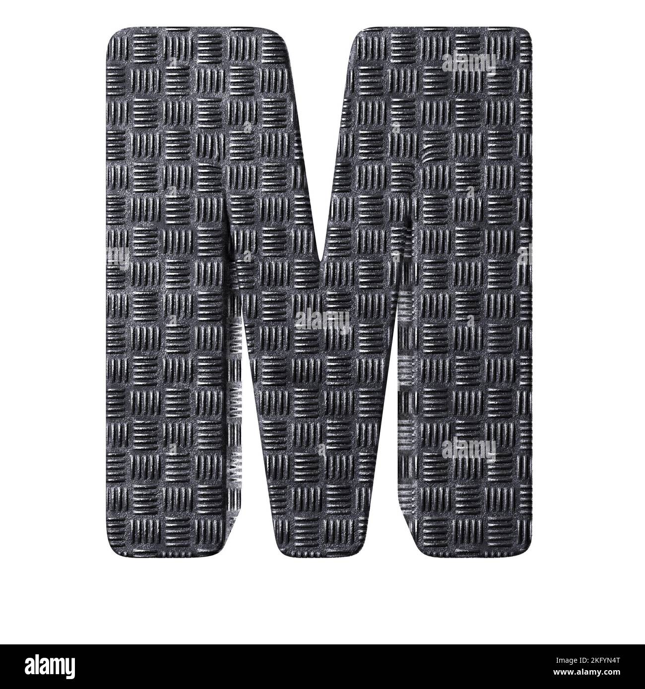 A 3d illustration of the letter 'M' with a metal texture Stock Photo ...