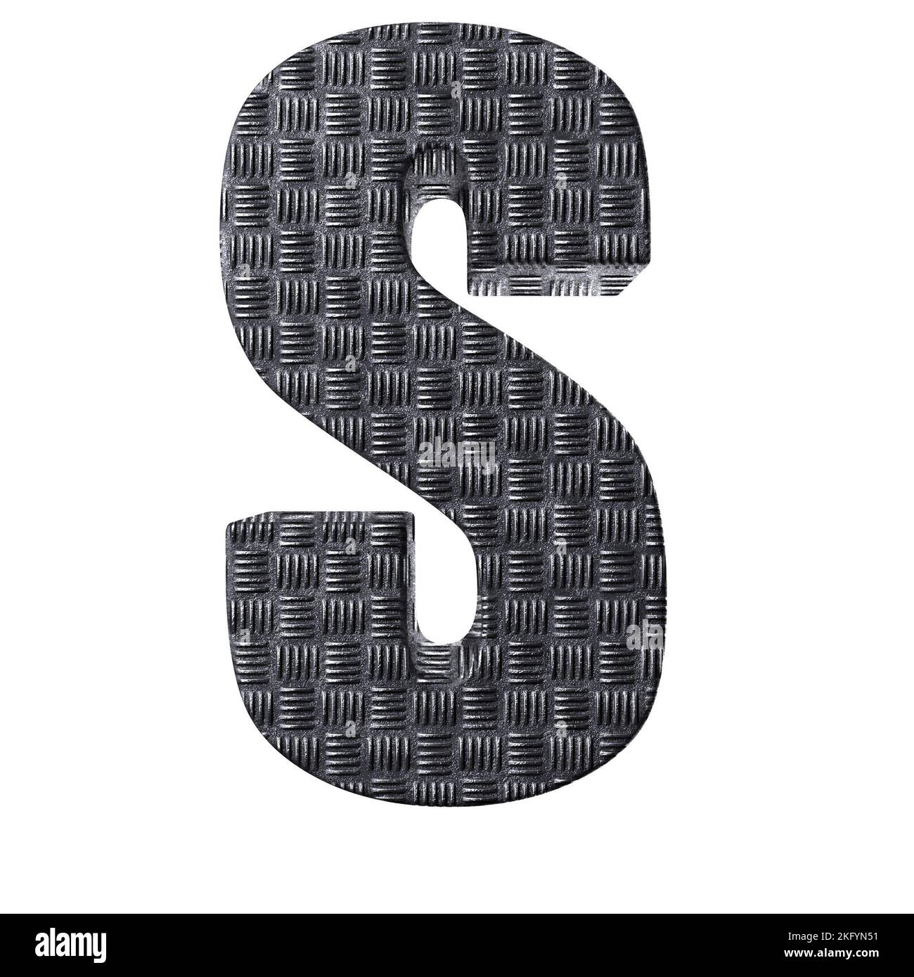 A 3d illustration of the letter 'S' with a metal texture Stock Photo ...