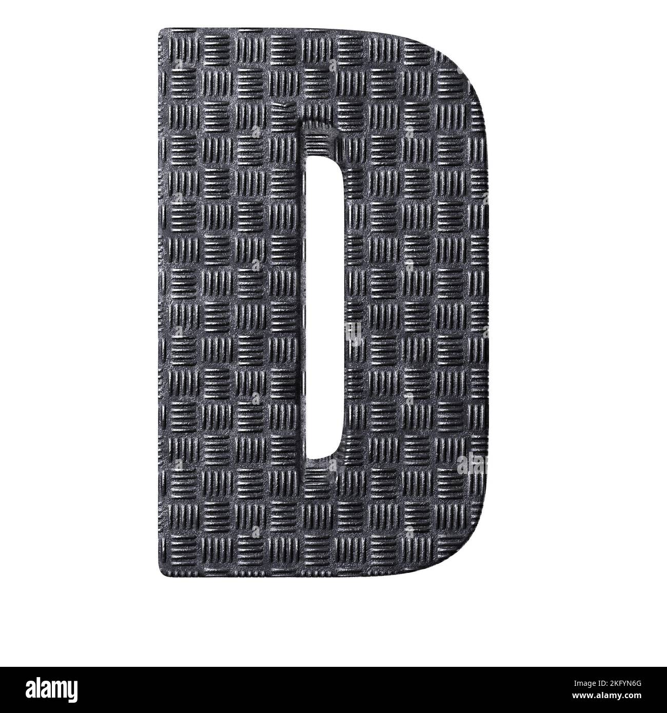 A 3d illustration of the letter 'D' with a metal texture Stock Photo ...