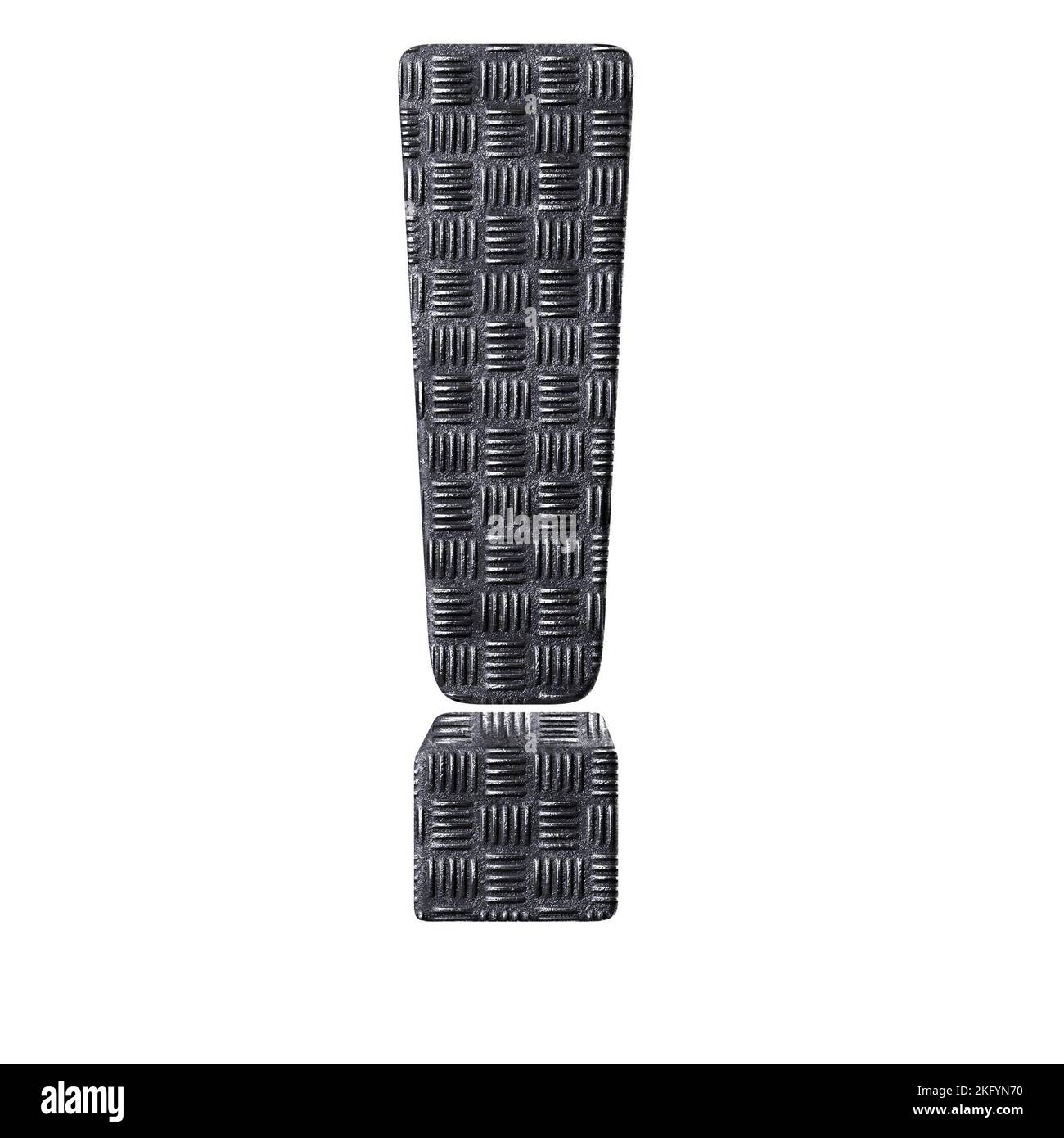 A 3d illustration of an exclamation mark with a metal texture Stock ...