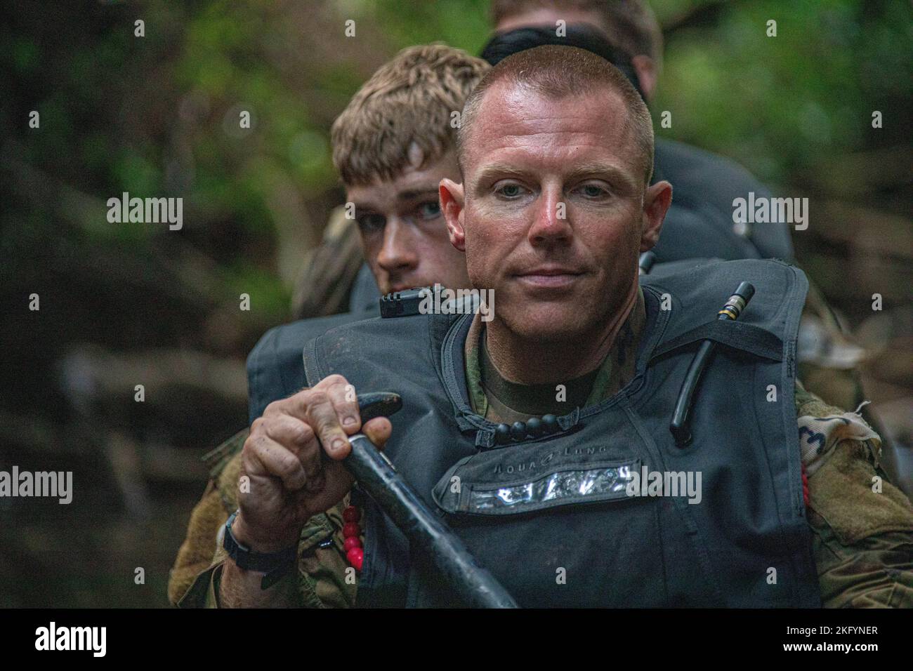 U.S. Army Soldiers participating in Jungle School perform waterborne ...