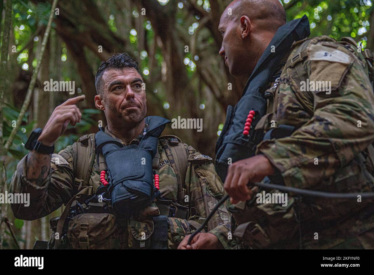 U.S. Army Soldiers participating in Jungle School perform waterborne ...