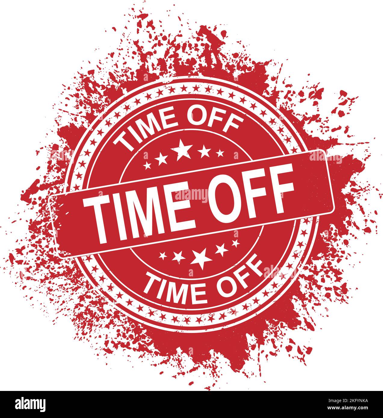TIME off sign or stamp on white background, vector illustration Stock ...