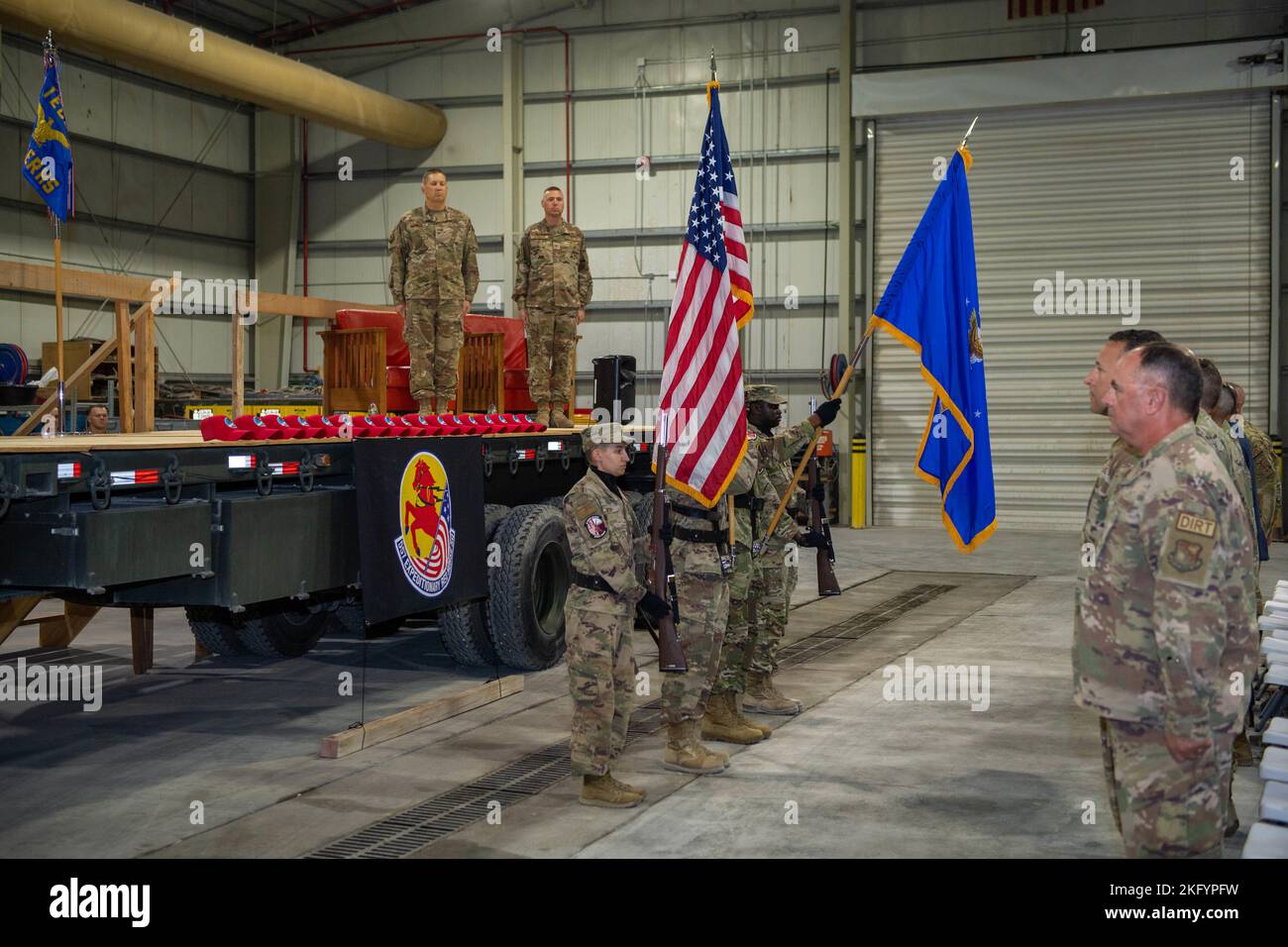 Members of the U.S. Air Force 557th Expeditionary RED HORSE Squadron ...