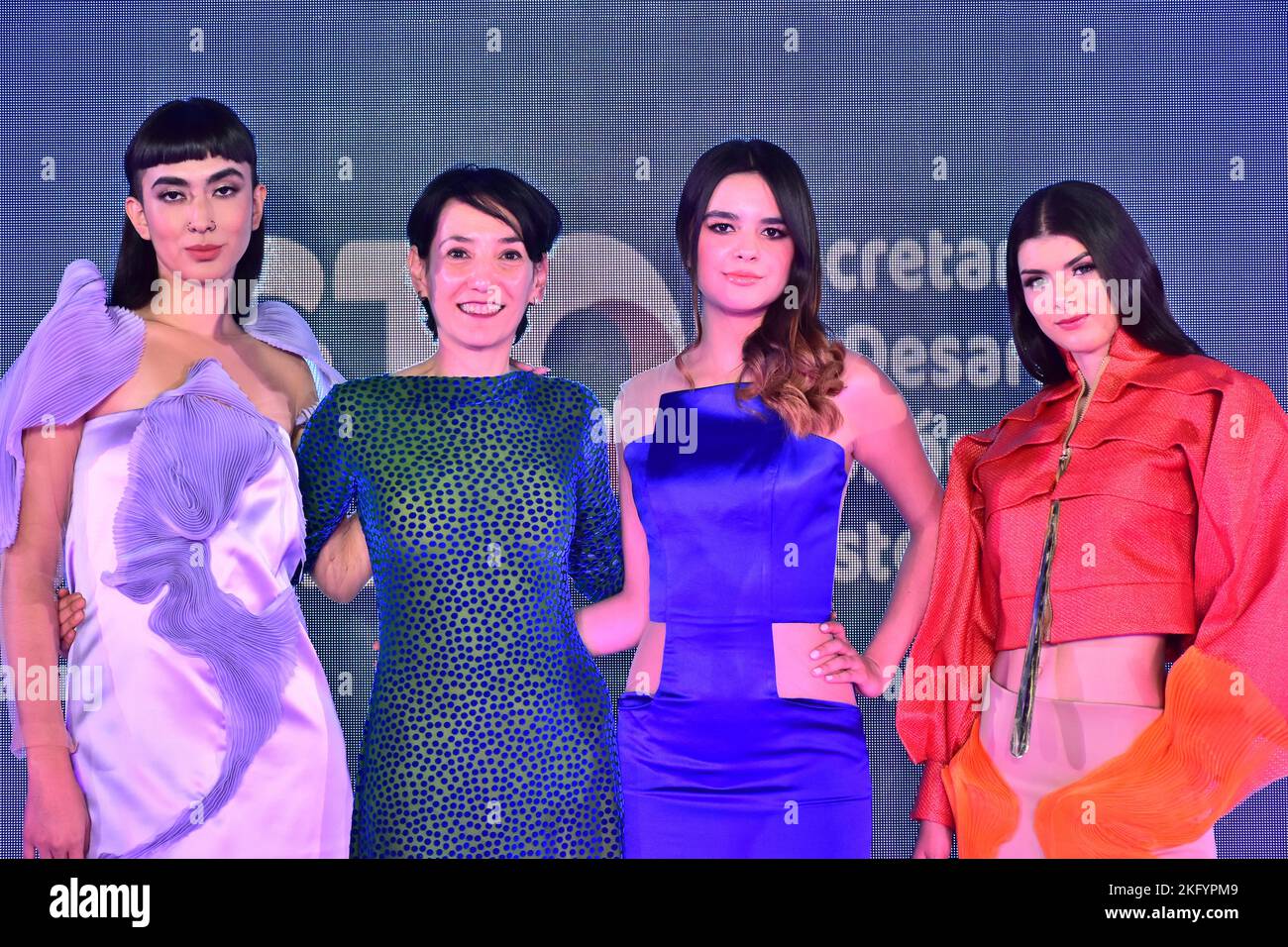 Leon, Mexico. 19 NOV 2022: Fashion designer Susana Goerne and models ...