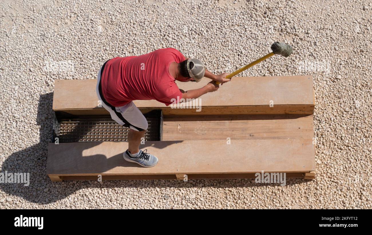 A member participates in the 332d Air Expeditionary Wing Fire muster at ...