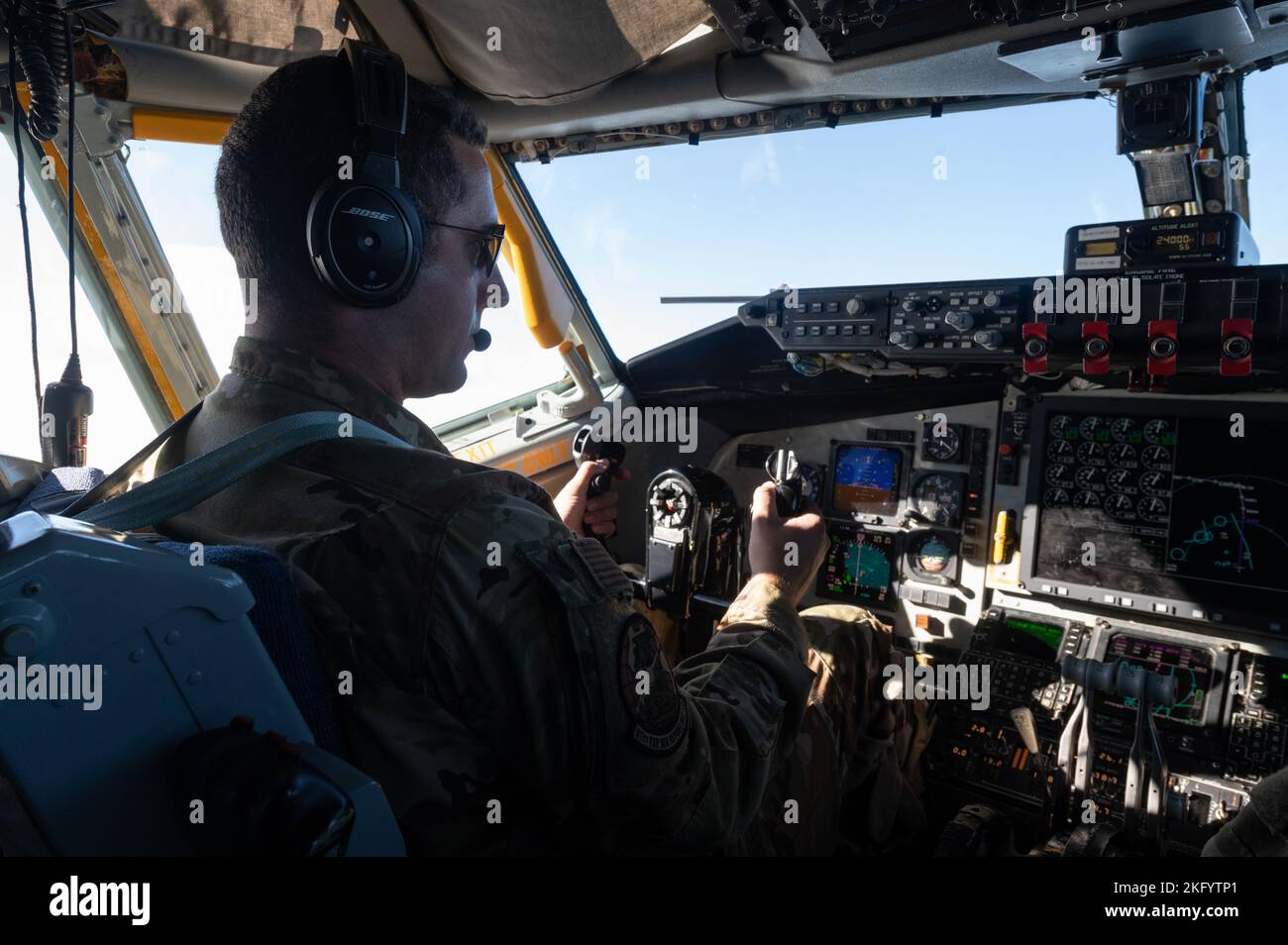 U.S. Air Force Capt Samuel Parker, a KC-135 Stratotanker pilot assigned ...