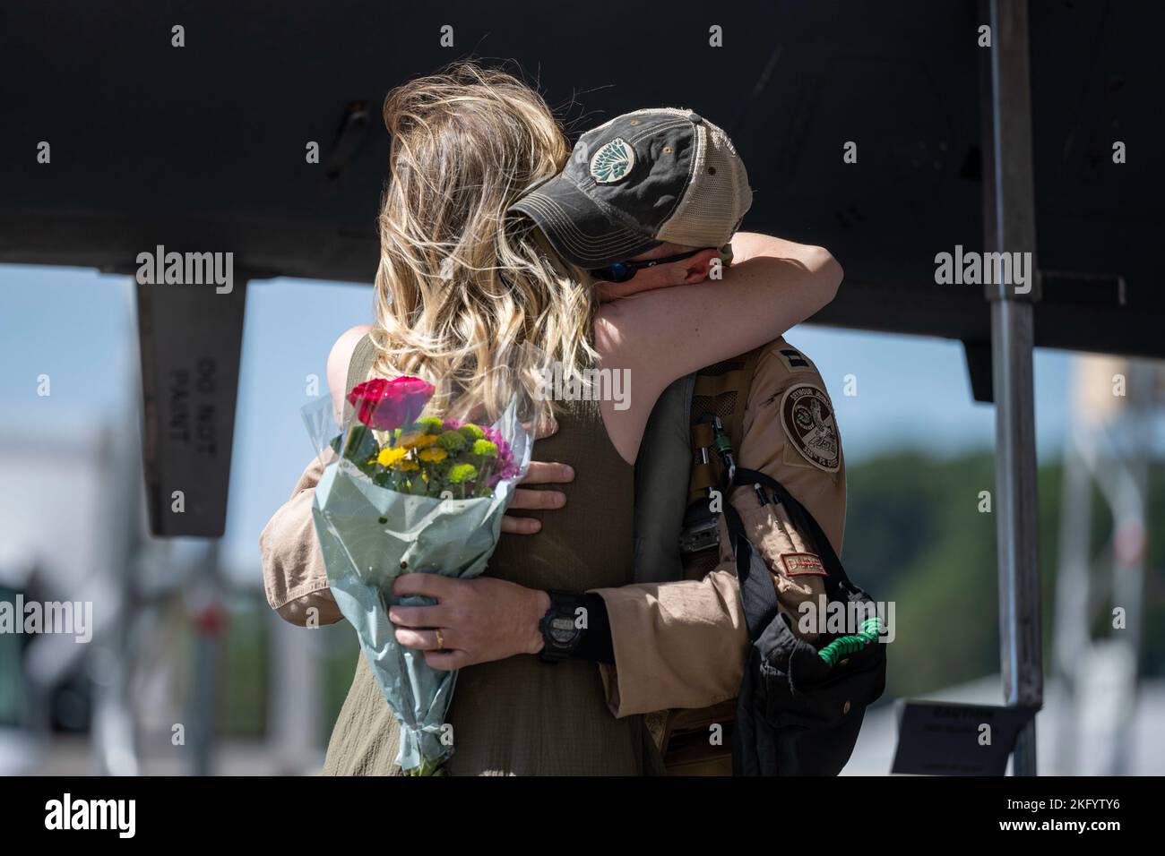 An Airman assigned to the 335th Fighter Squadron reunites with his ...