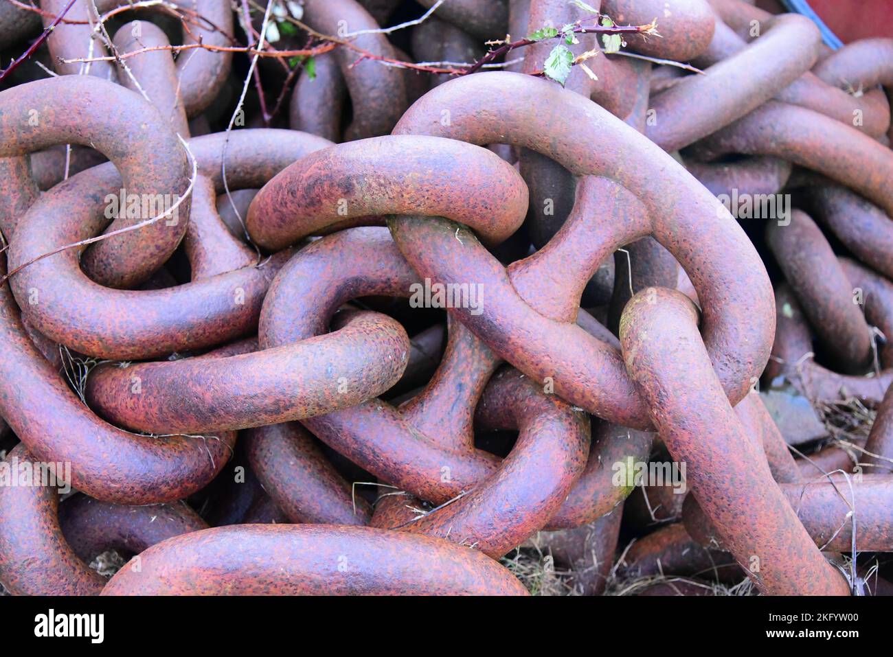 Anchor Chains, Old Shipyard, Astoria, Oregon, USA Stock Photo - Alamy