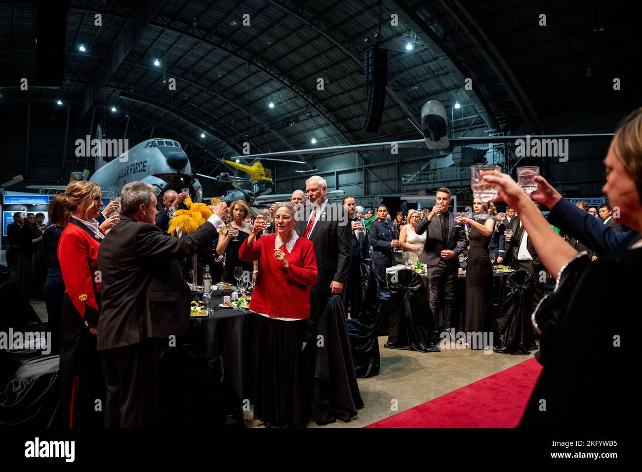 Attendees offer a toast Oct. 15 during the Air Force Materiel Command ...