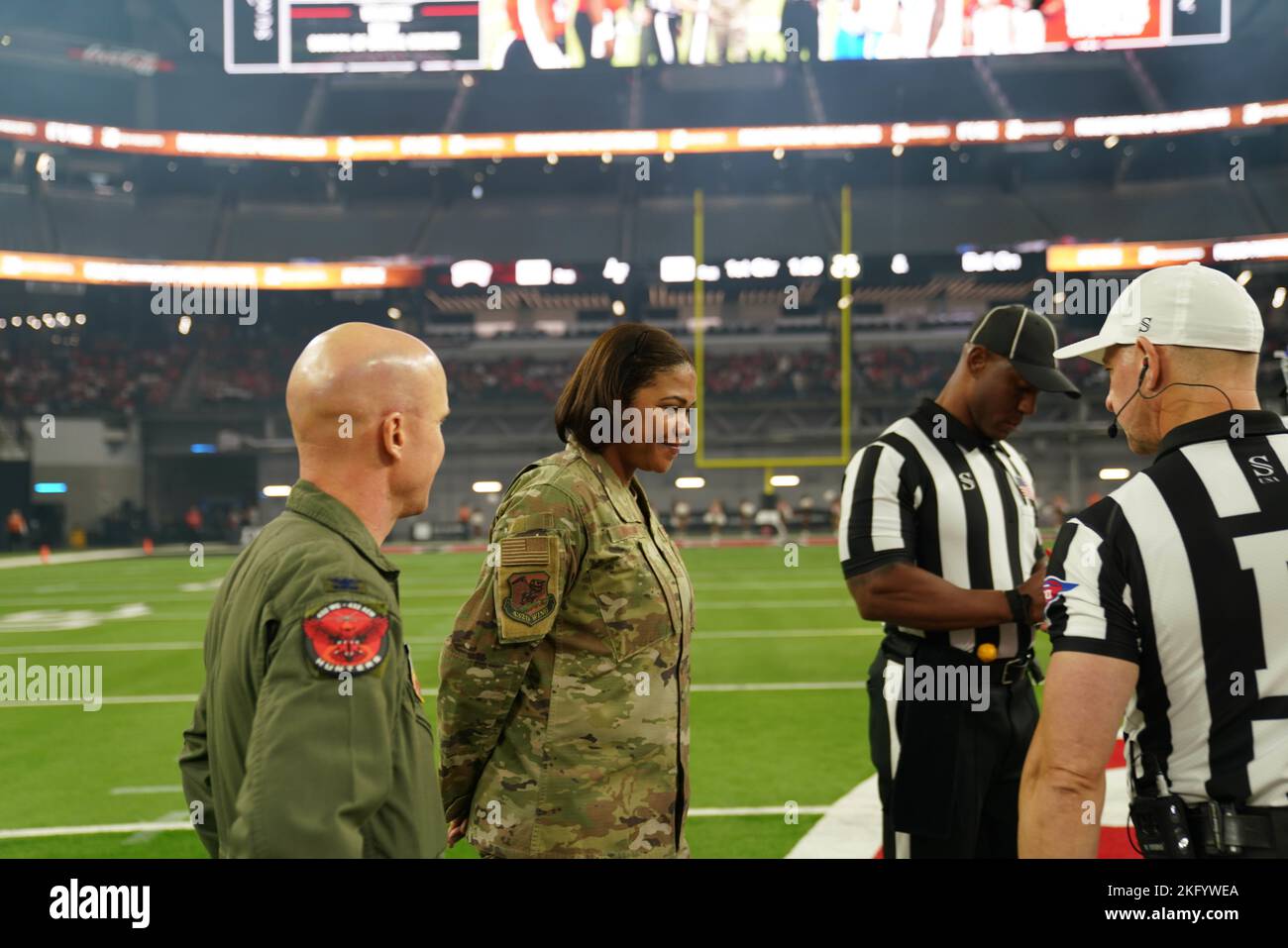 U.S. Air Force Col. Eric Schmidt and Chief Master Sgt. Adrienne Warren ...