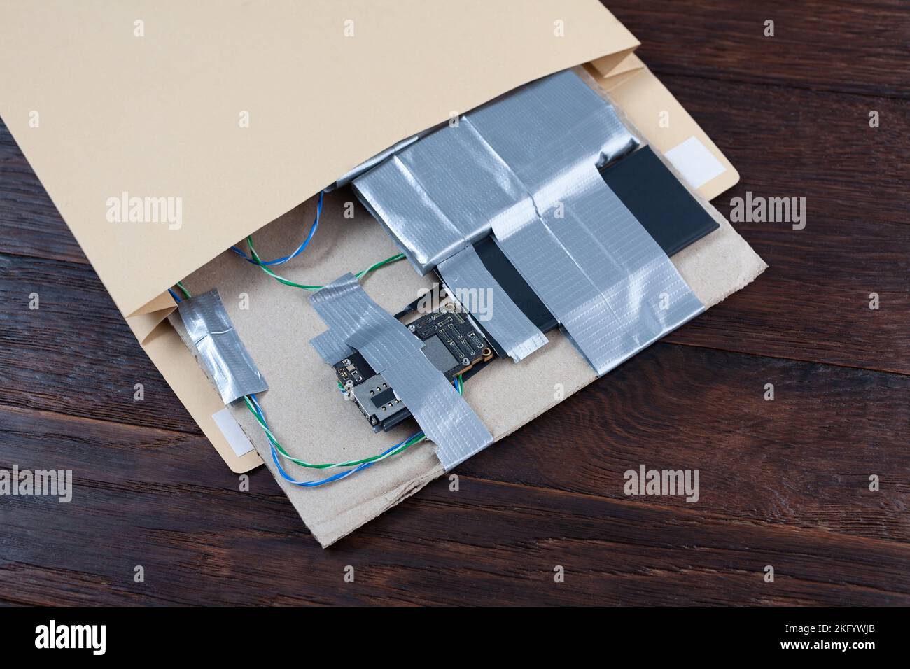 Mail bomb IED - Improvised Explosive Device with c4 and cell phone ...