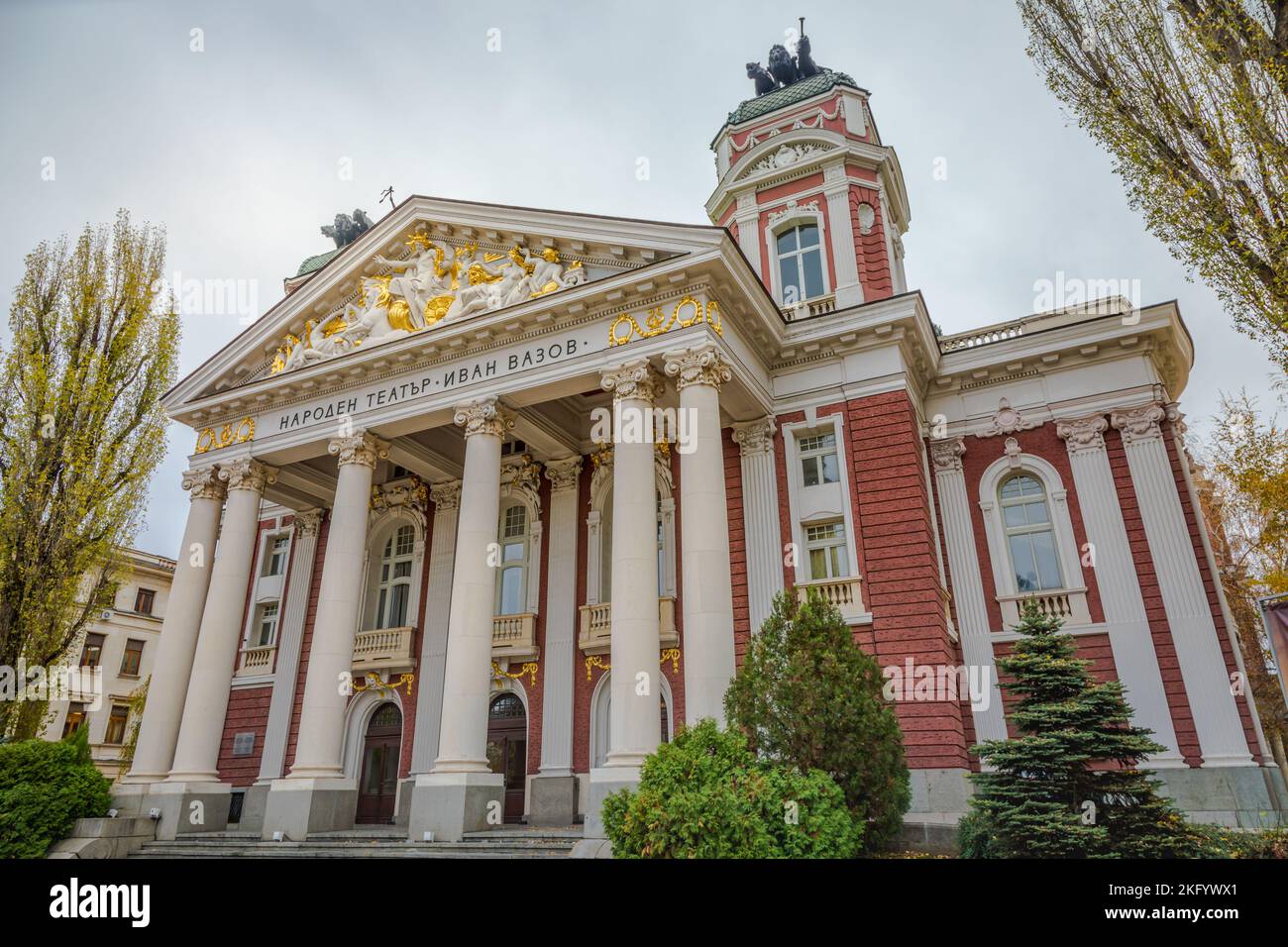 Ivan Vazov majestic National Theatre in Sofia, Capital of Bulgaria ...