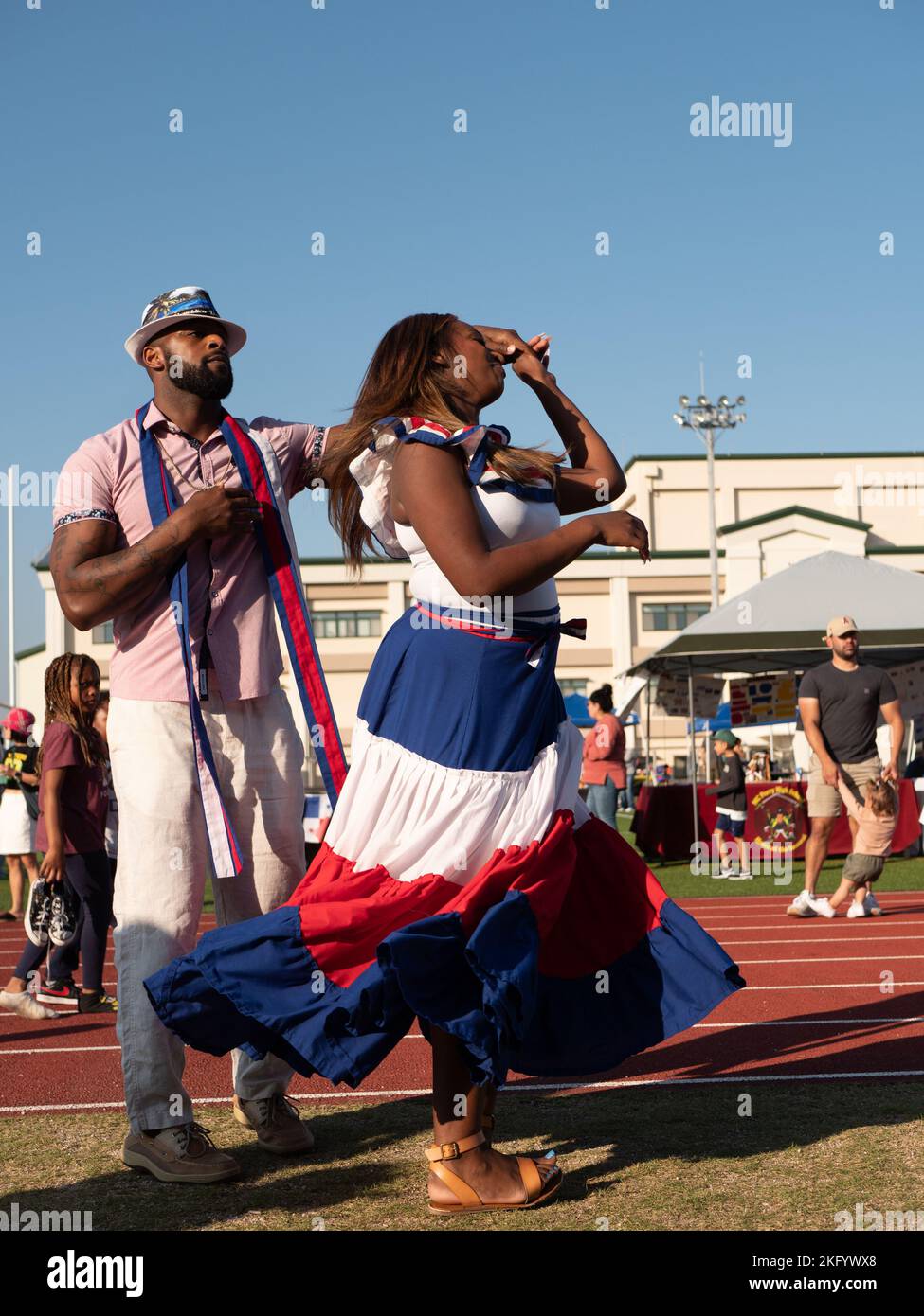A couple dances to music during the Marine Corps Air Station Iwakuni ...