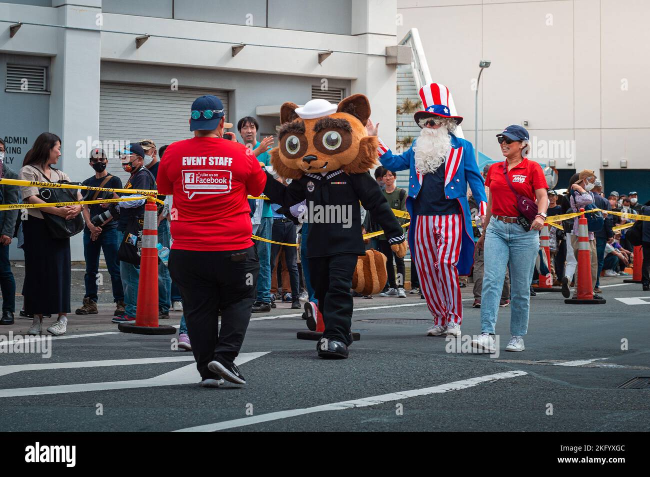YOKOSUKA, Japan (Oct 16, 2022) Japanese community members are greeted ...