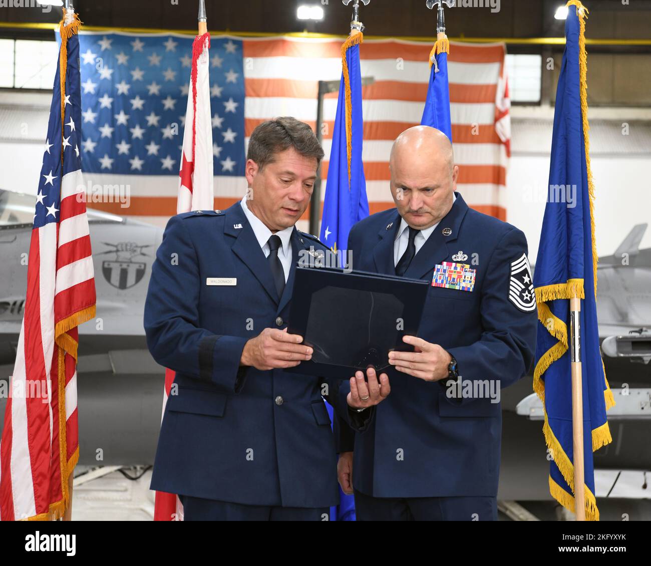 Retired U.S Air Force Brig. Gen. Mark A. Maldonado and Chief Master Sgt ...