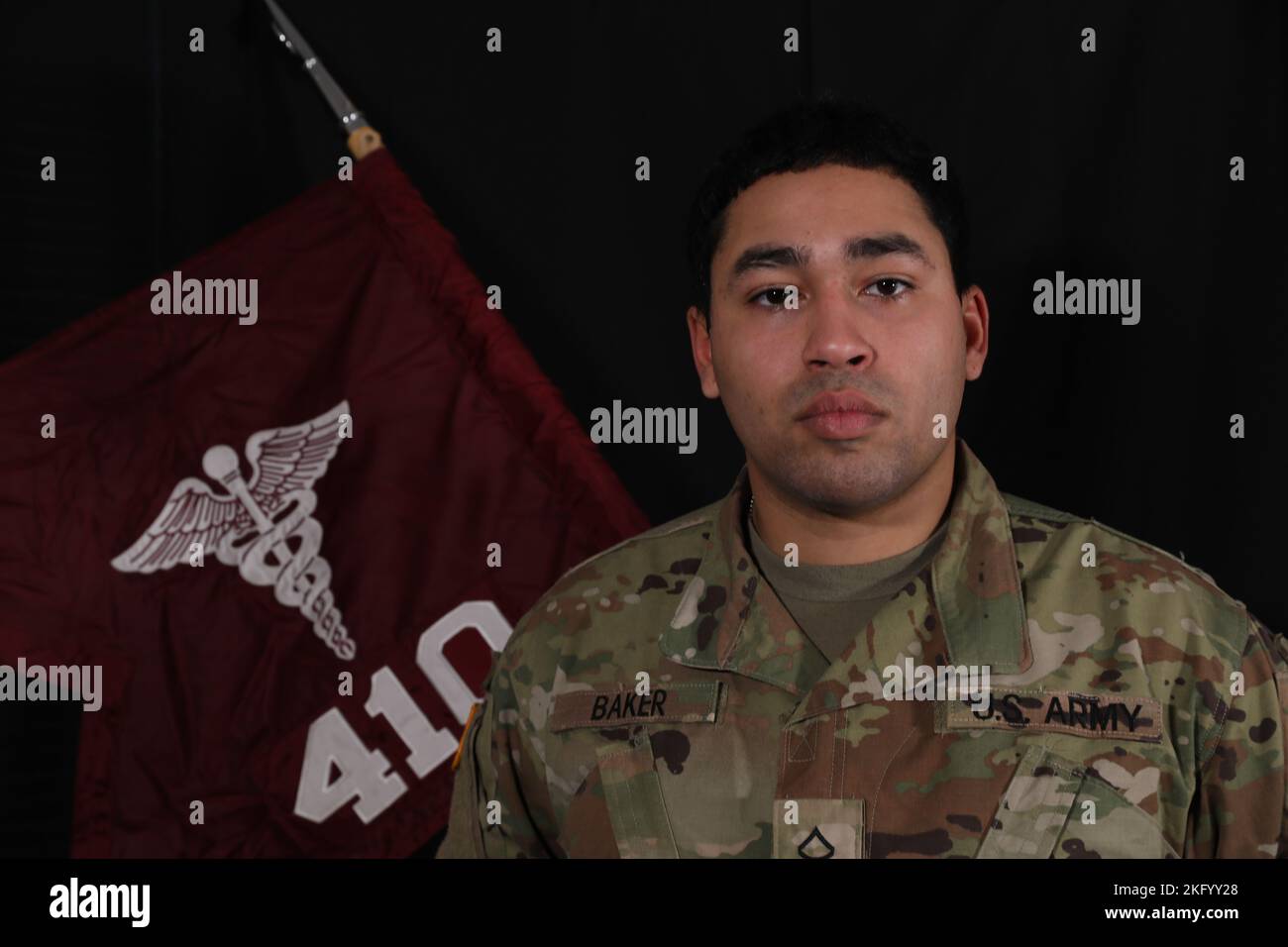 U.S. Army Reserve Pfc. Eric Baker, is a medical logistics specialist ...