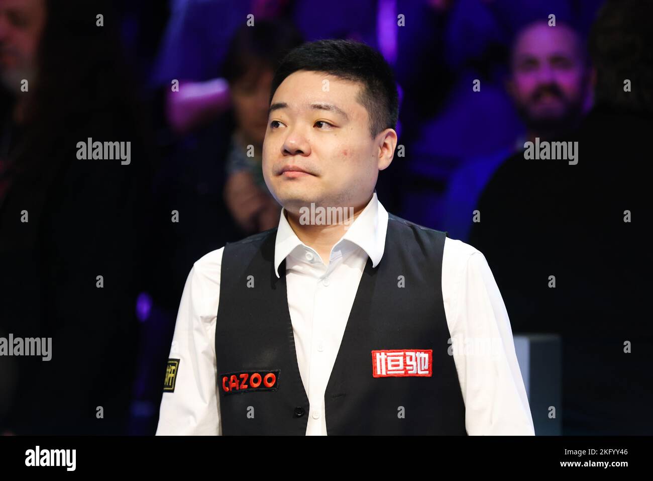 China’s Ding Junhui during day nine of the Cazoo UK Snooker ...